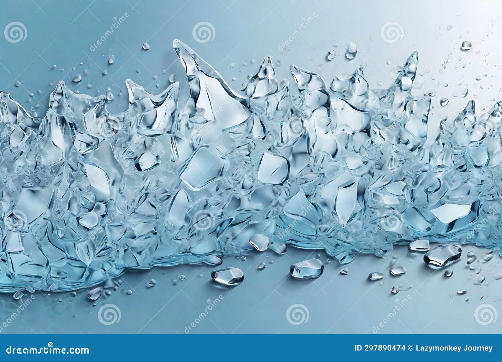 Light Blue Background with Ice Effect Stock Illustration - Illustration ...