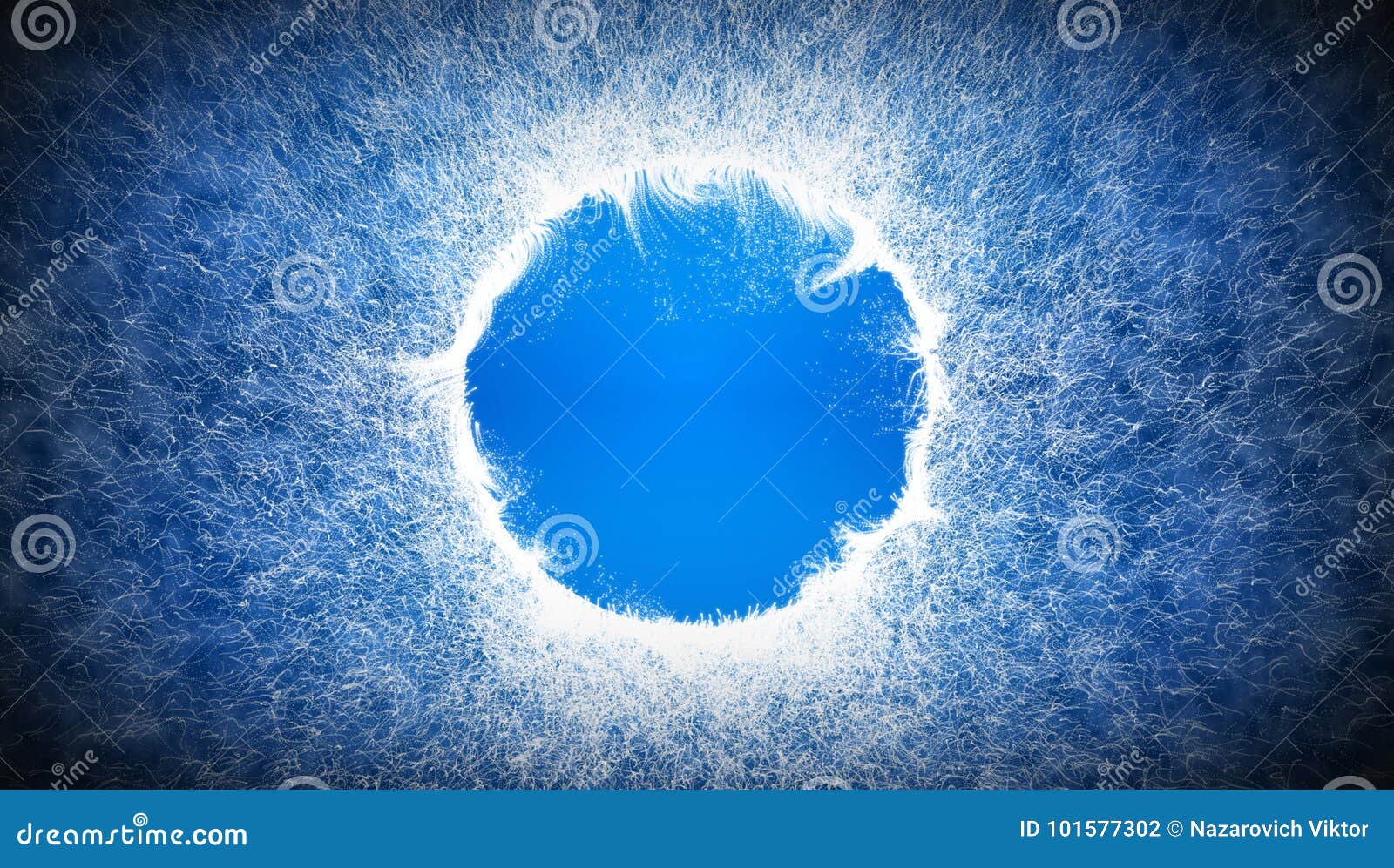 Light Blue Background with Random White Particles and with a Place for ...