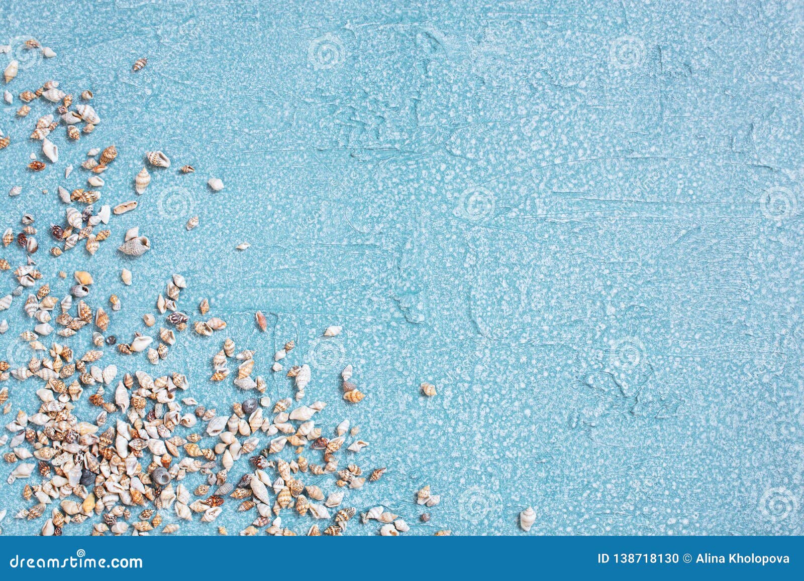 Light Blue Background with Seashells Stock Photo - Image of health ...