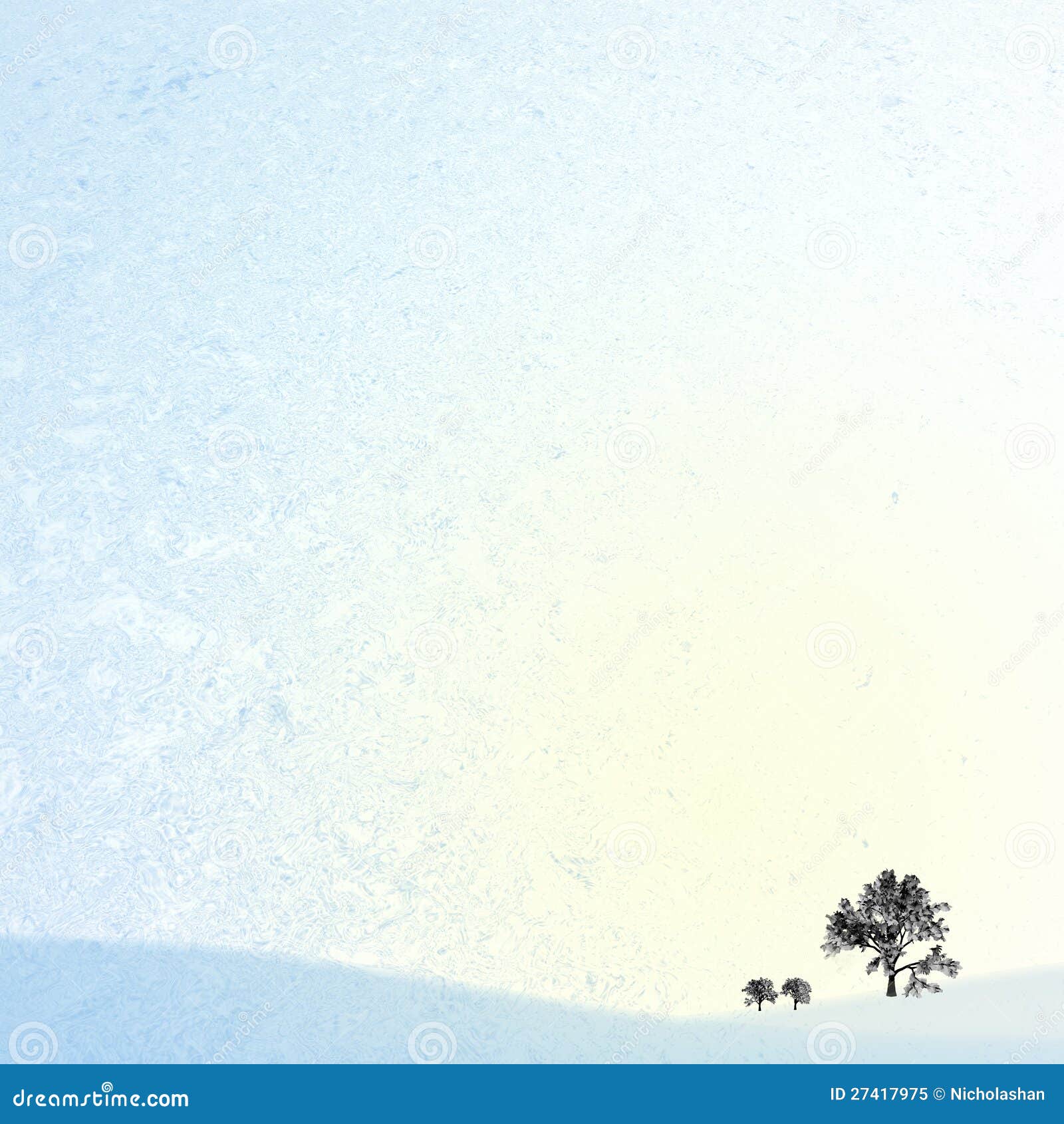 Light Blue Background with Tree Stock Illustration - Illustration of ...