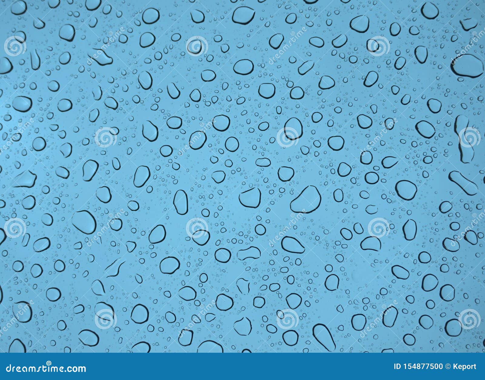 Light Blue Background with Water Drops Stock Photo - Image of rain ...