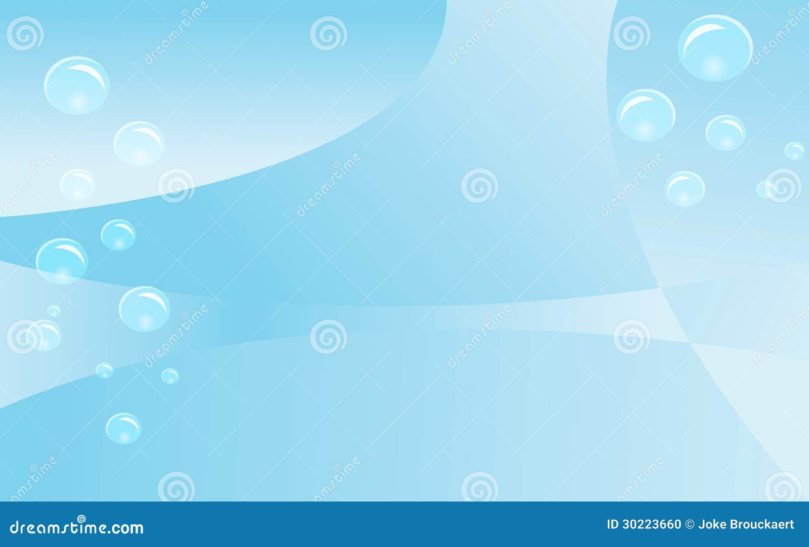 Light Blue Background with Waves and Bubbles Stock Vector ...