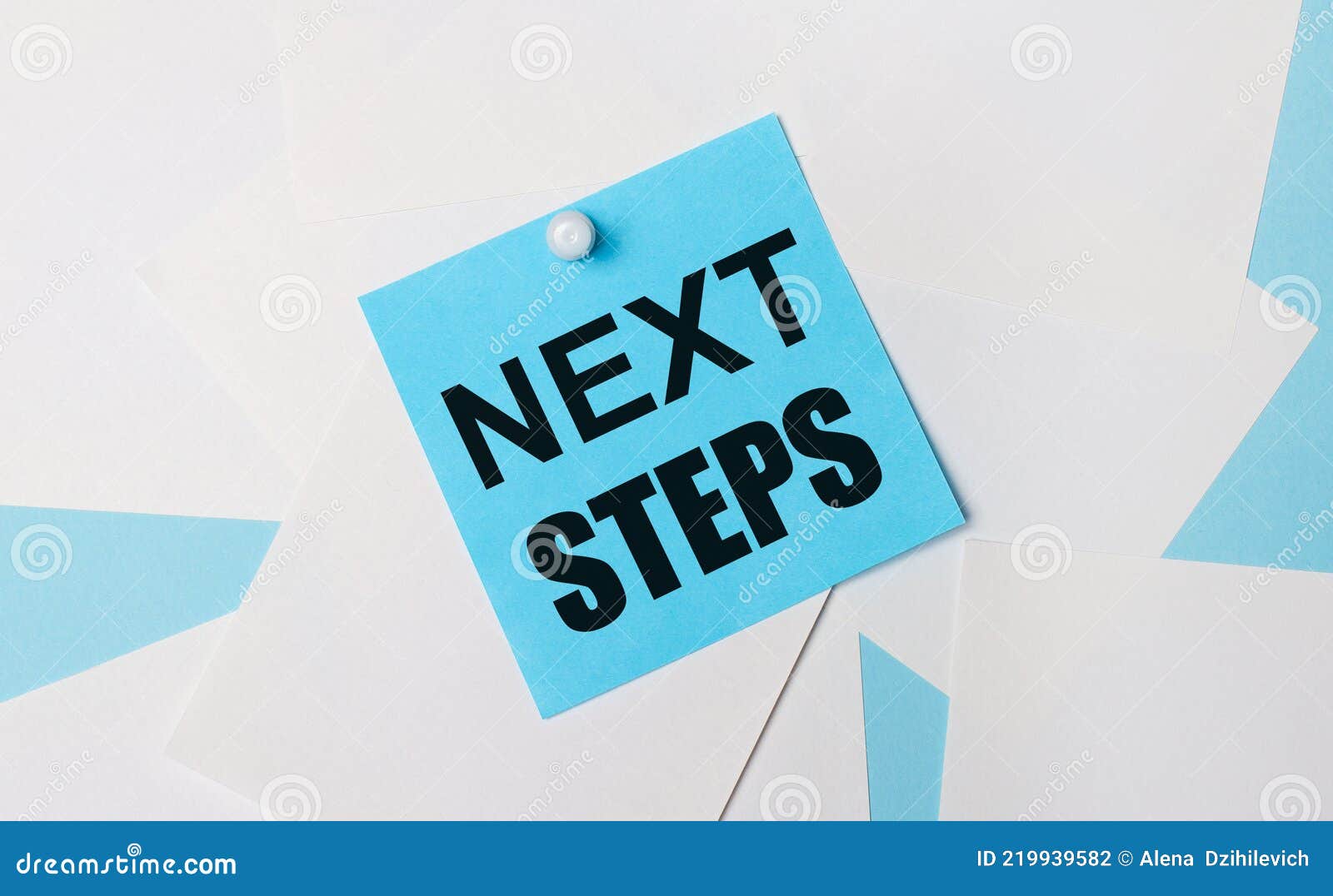 On a Light Blue Background, White Square Sheets of Paper. a Light Blue ...