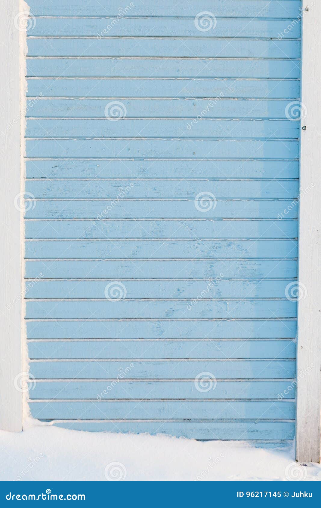 Light Blue Board Wall Exterior at Winter Stock Image - Image of wood ...
