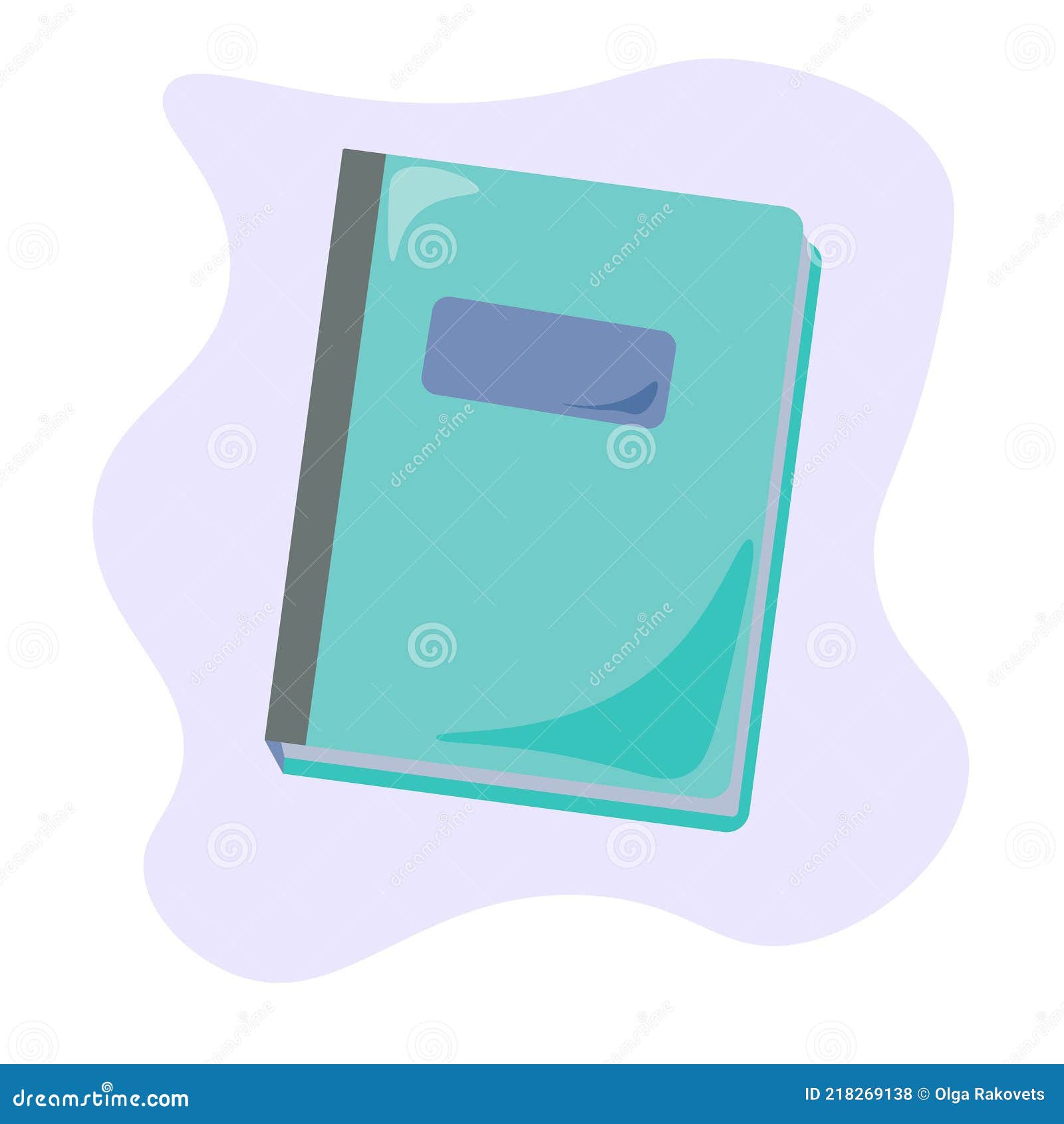 Light Blue Book or Notebook on an Abstract Spot, Subject for Study or ...