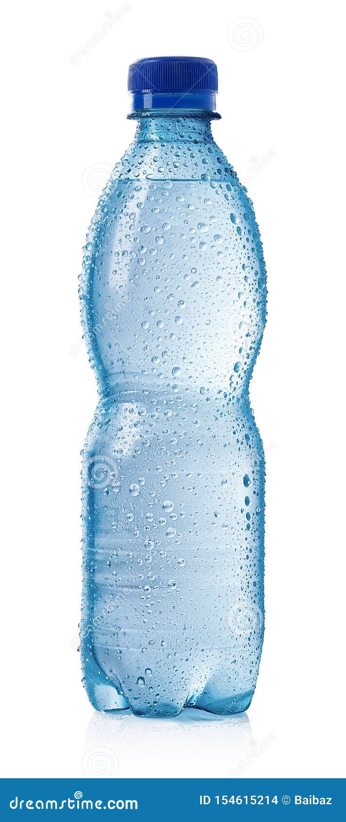 Light Blue Bottle of Cold Water with Drops Stock Photo - Image of ...