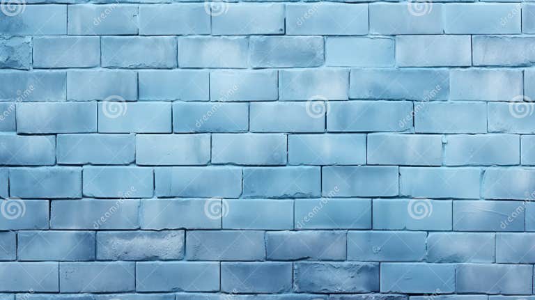 Light Blue Brick Wall Texture Background Created with Generative AI ...