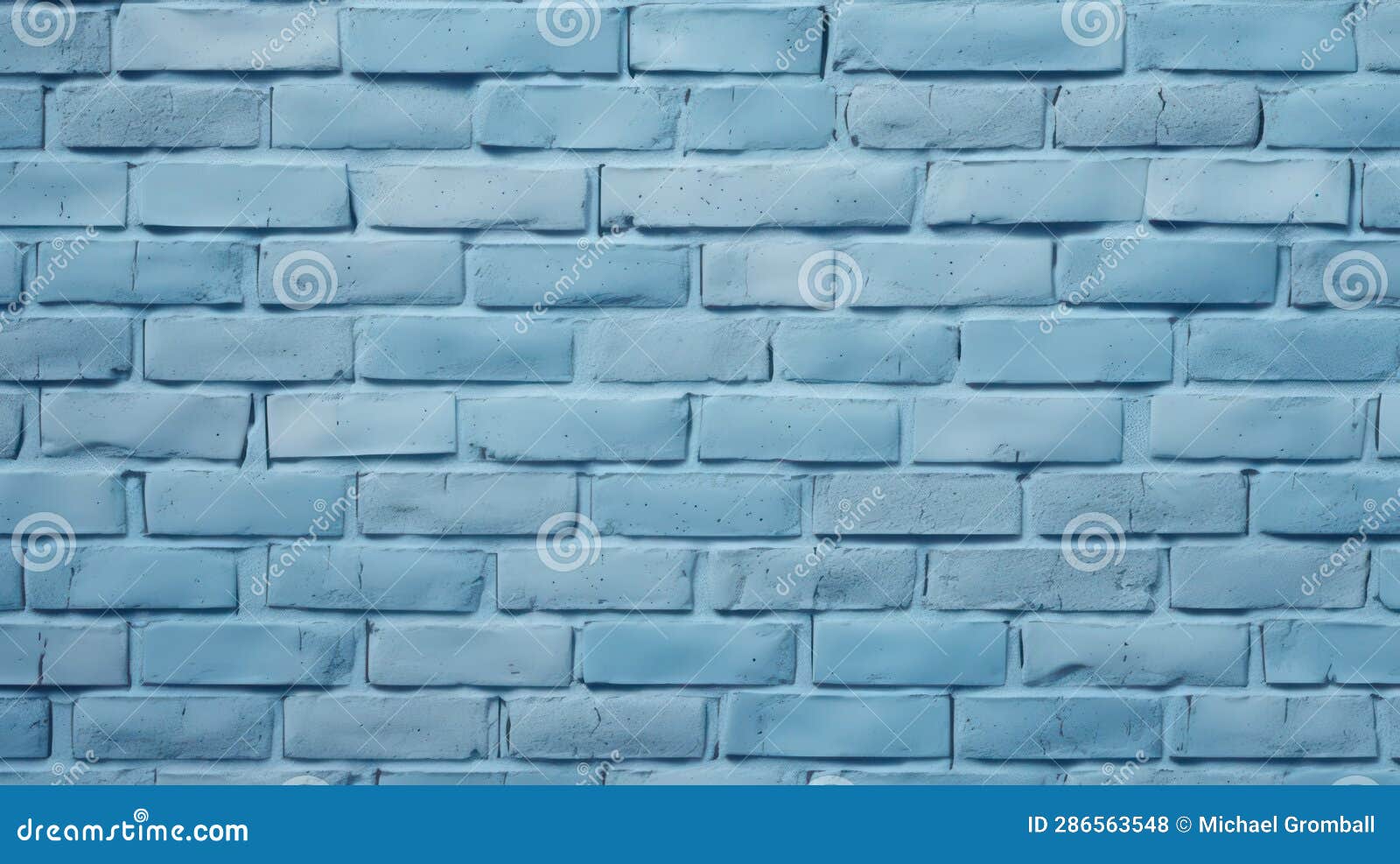 Light Blue Brick Wall Texture Background Created with Generative AI ...