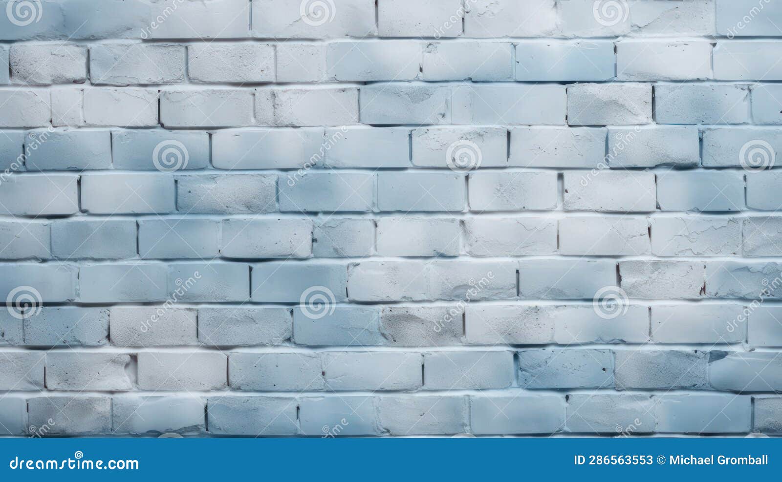 Light Blue Brick Wall Texture Background Created with Generative AI ...