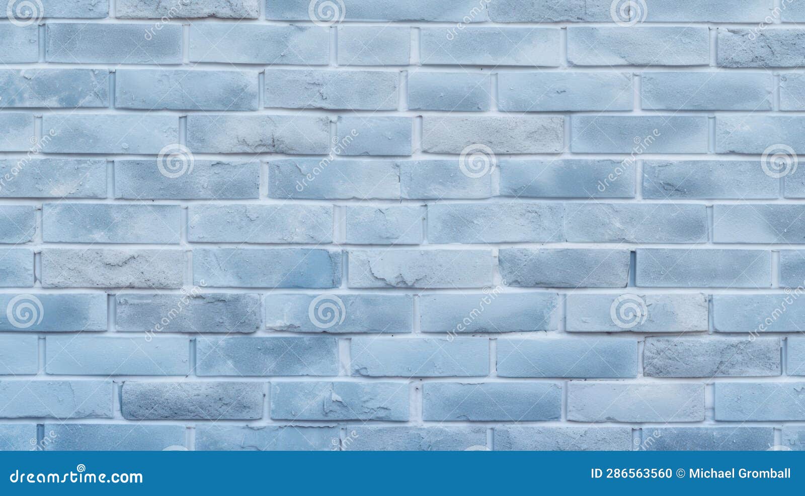Light Blue Brick Wall Texture Background Created with Generative AI ...