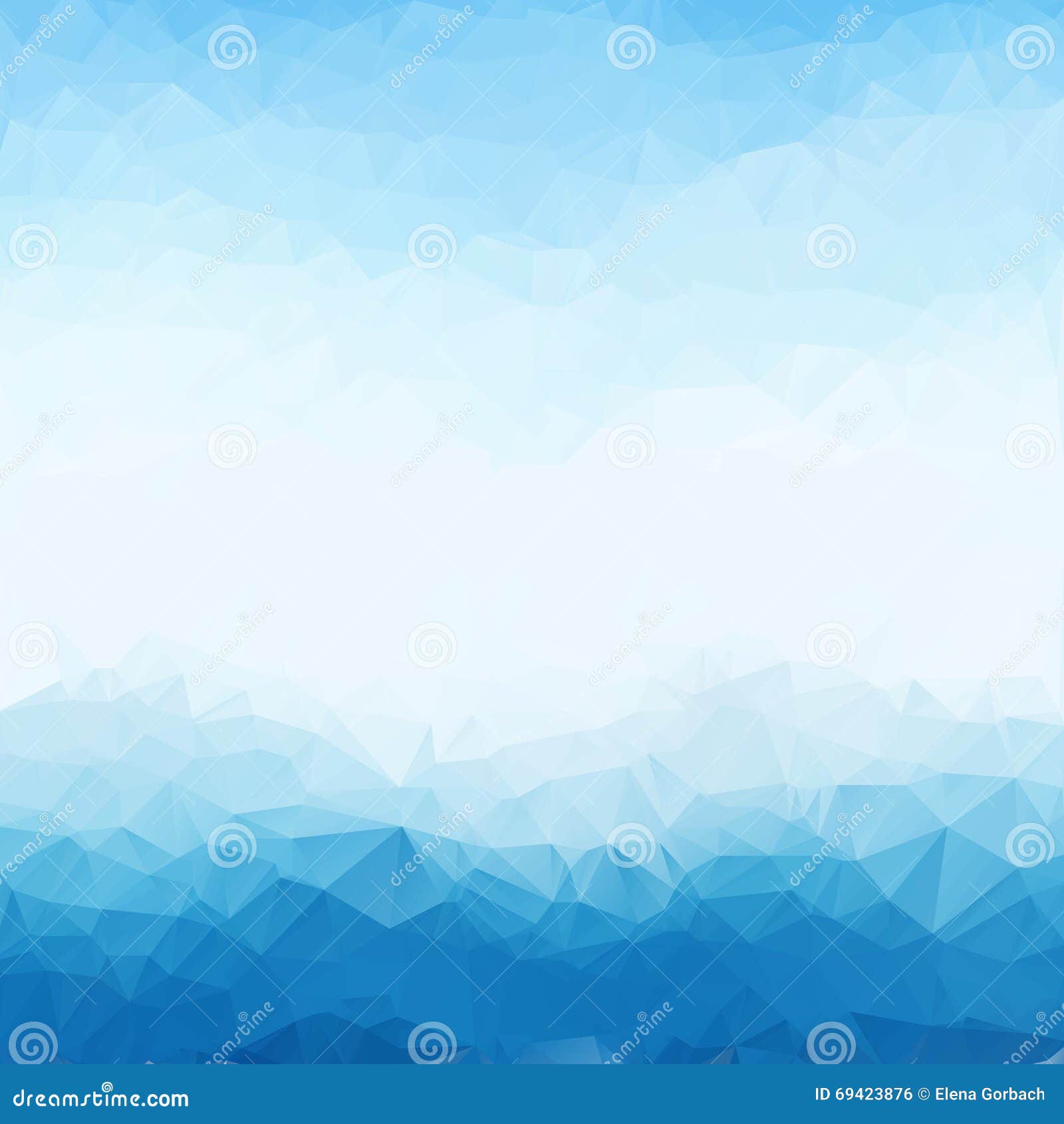 Light Blue Bright Triangle Polygon Background Frame. Abstract ...