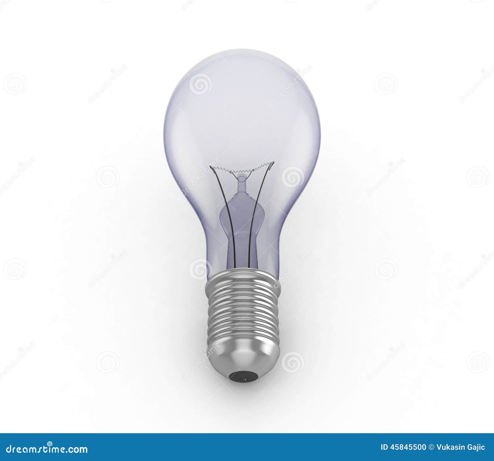 Light blue bulb on white stock illustration. Illustration of luminosity ...
