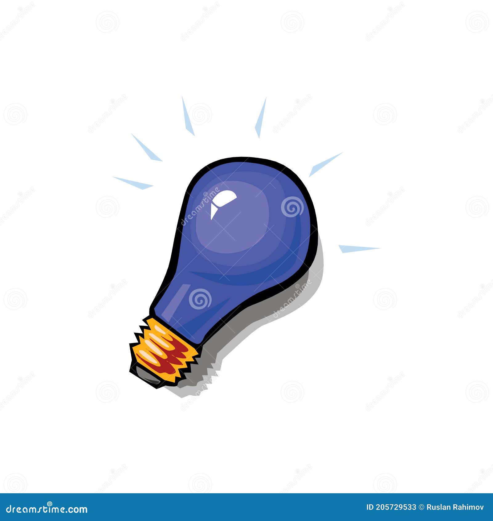 Light Blue Bulbs Vector Format Isolated on a White Background in EPS10 ...