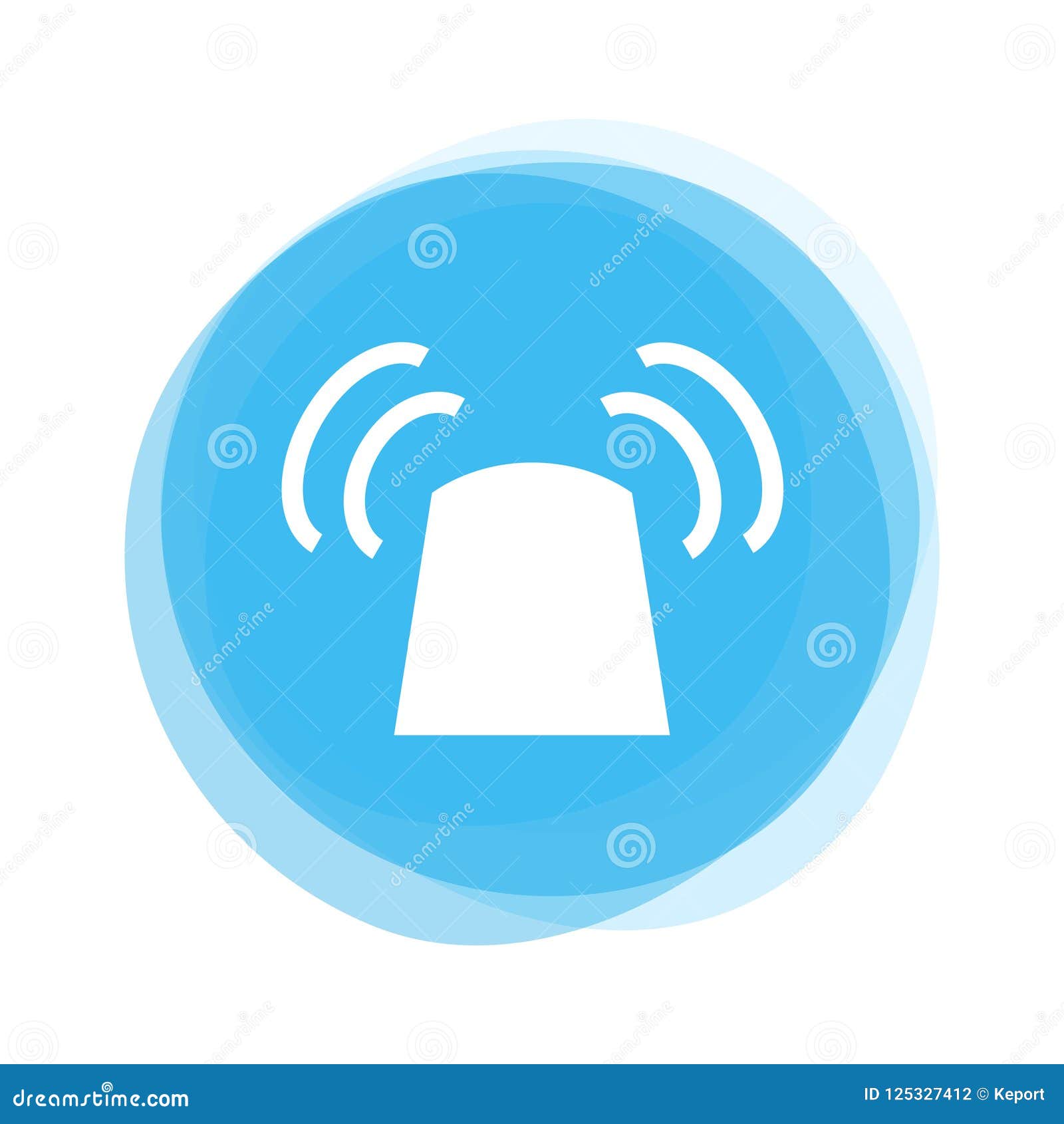 Light blue Button: Alarm stock illustration. Illustration of call ...