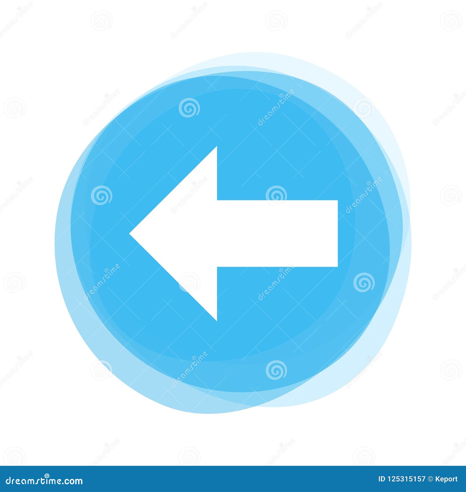 Light Blue Button: Arrow Left Stock Illustration - Illustration of ...