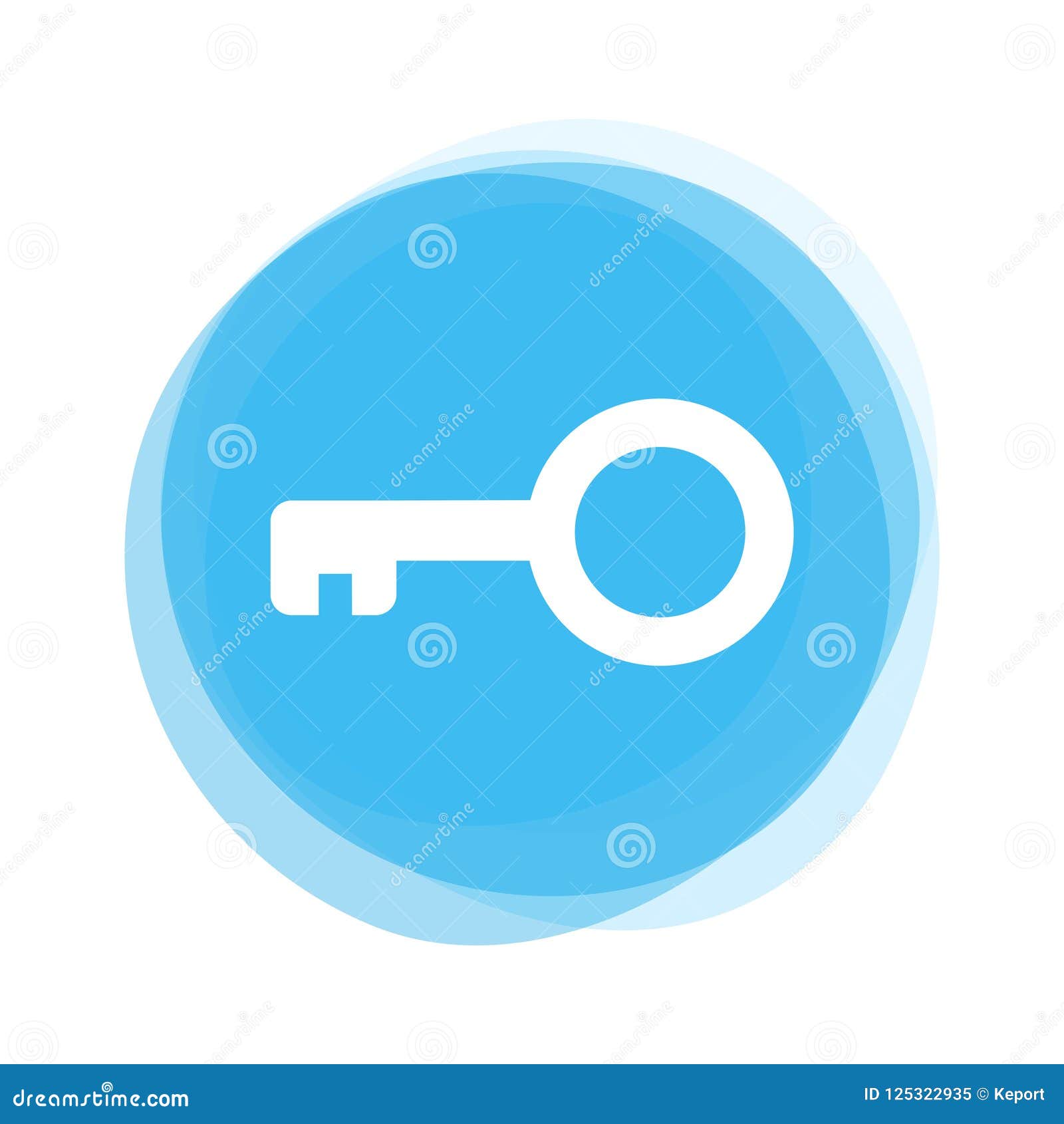 Light blue Button: Key stock illustration. Illustration of circle ...