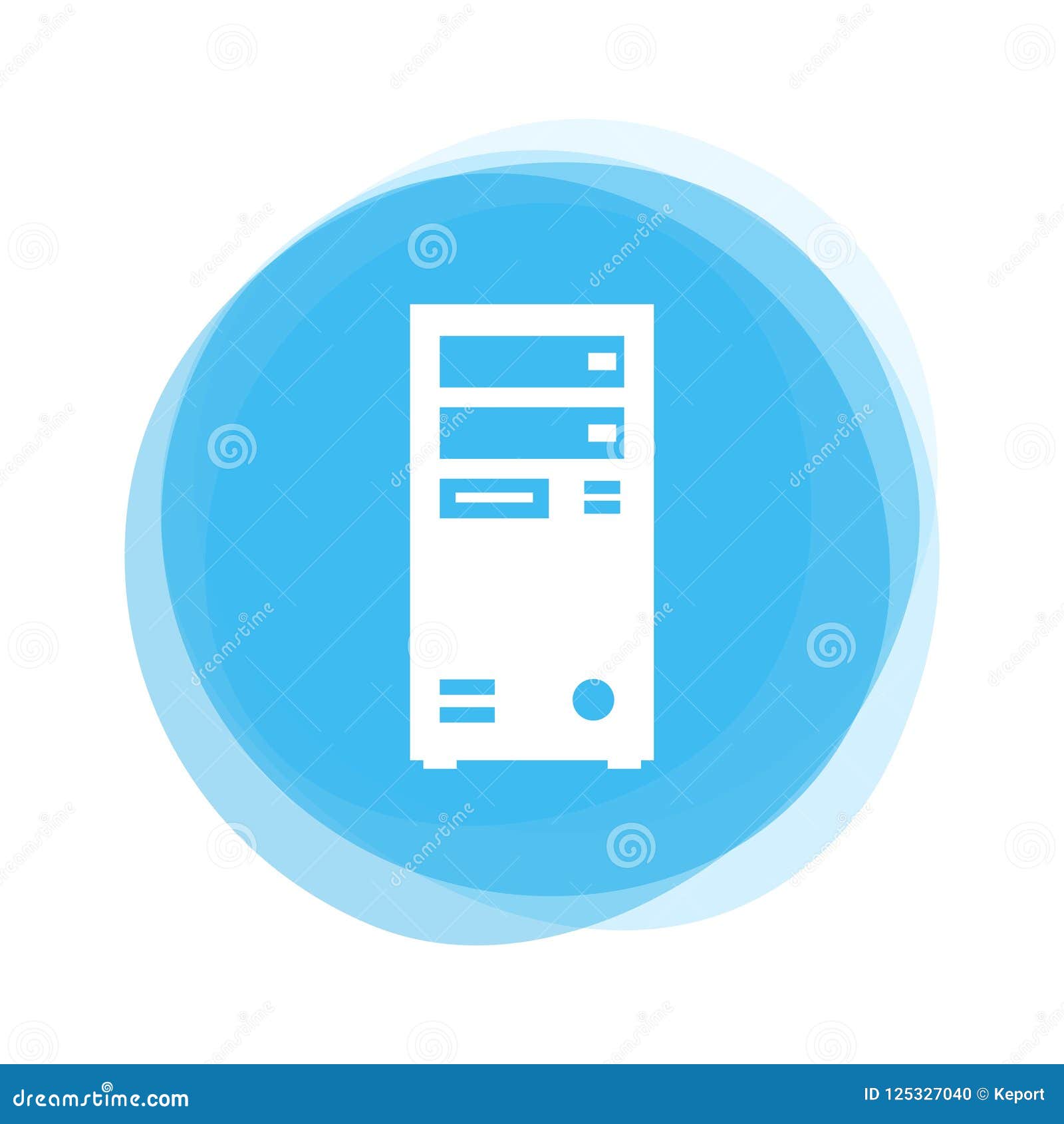 Light Blue Button: PC Computer Stock Illustration - Illustration of ...