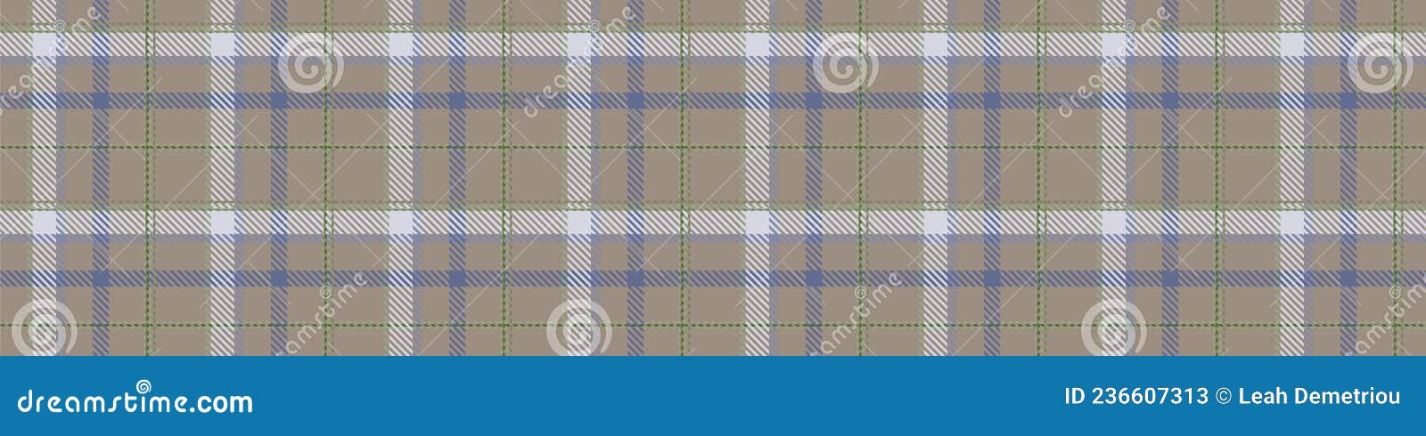 Light Blue Check Plaid Vector Border. Seamless Gingham Swatch for ...