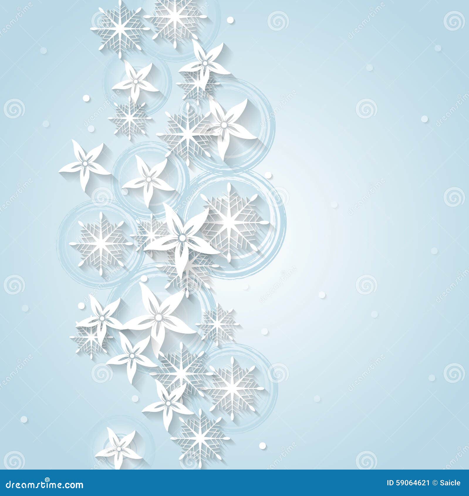 Light Blue Christmas Background with Winter Stock Vector - Illustration ...