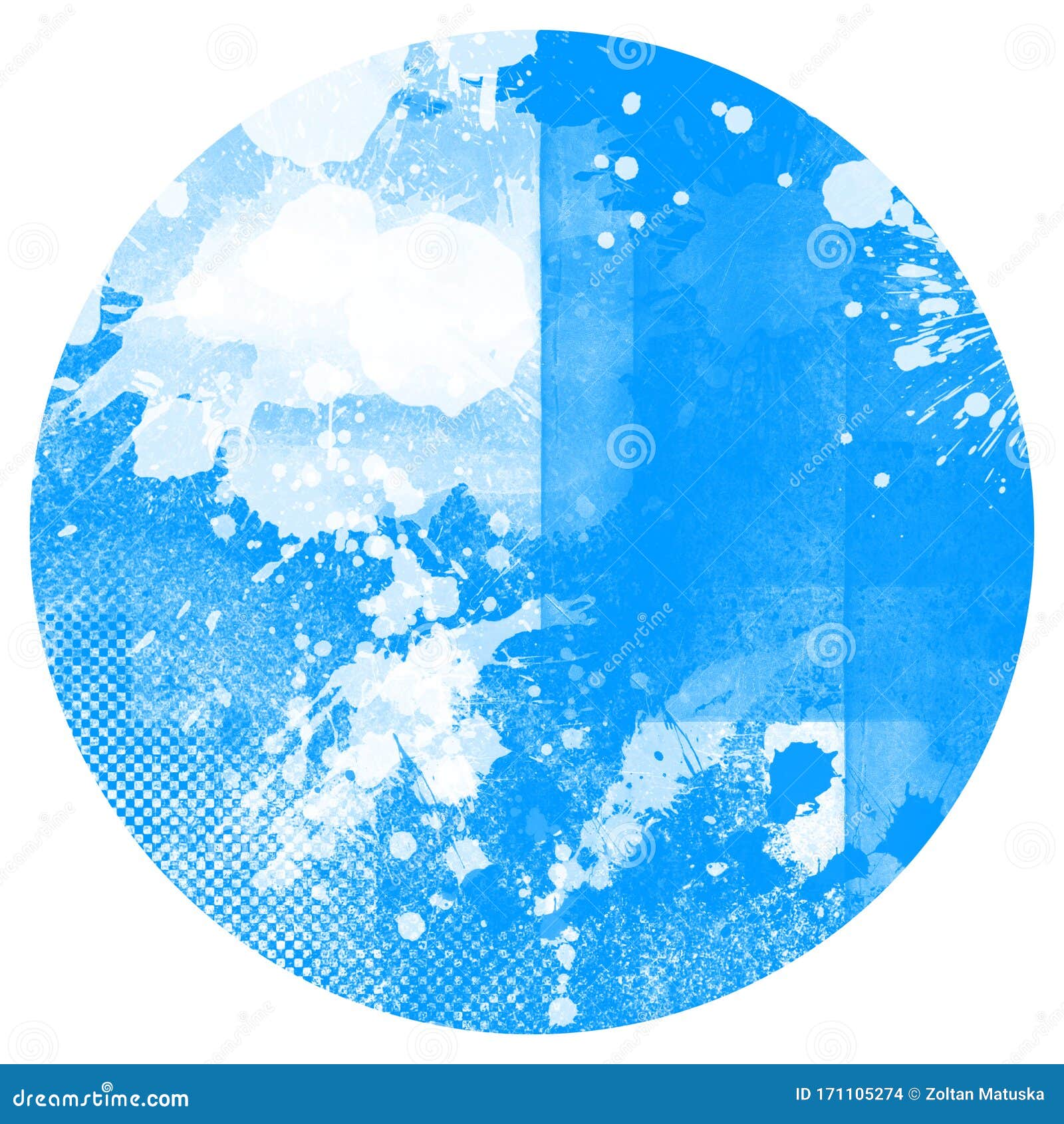 Light Blue Circle,round Shape, Art Abstract Background, Isolated Web ...