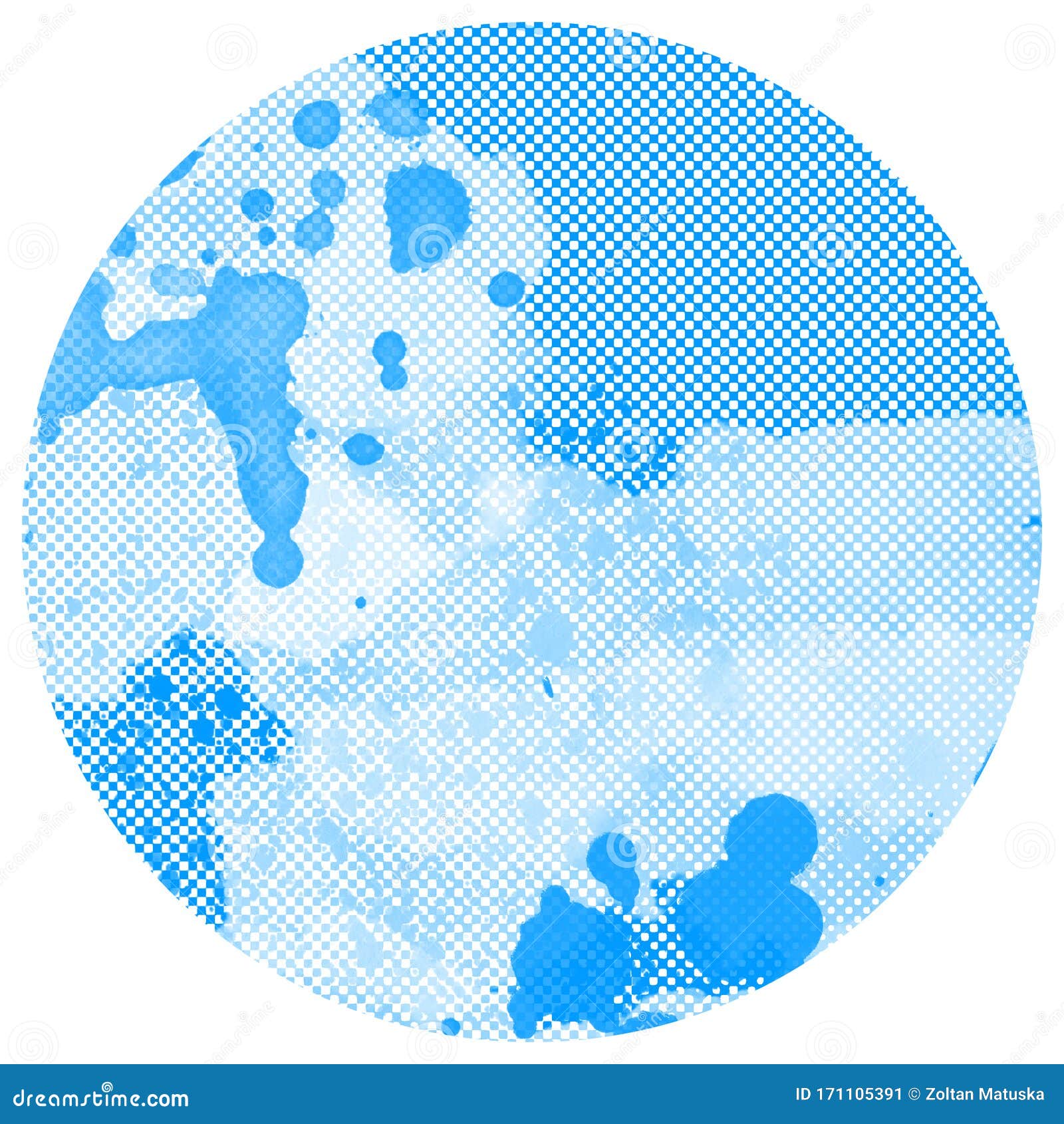 Light Blue Circle,round Shape, Art Abstract Background, Isolated Web ...