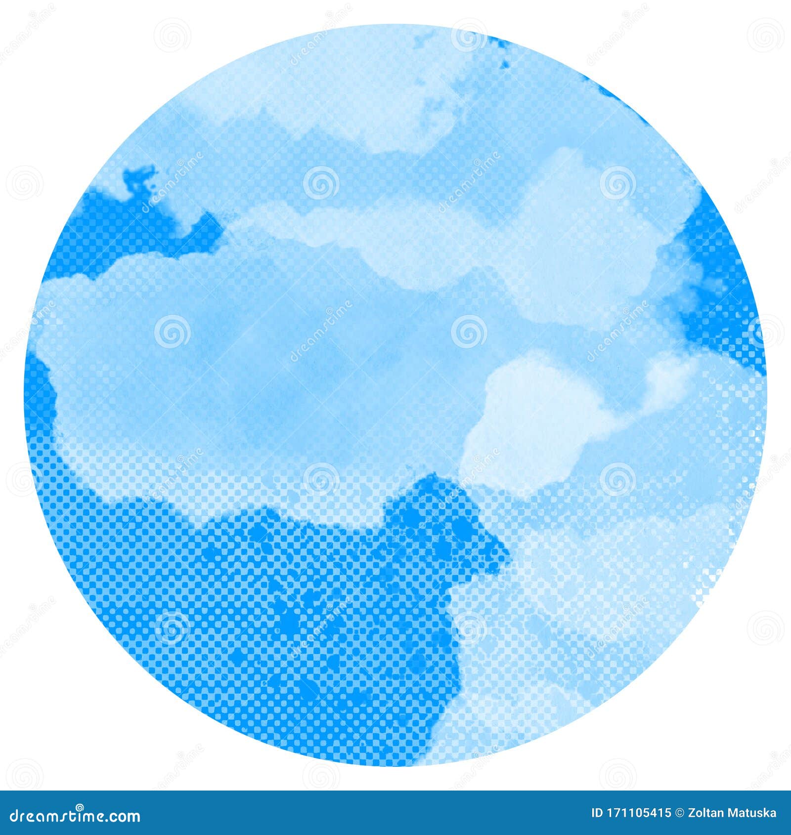 Light Blue Circle,round Shape, Art Abstract Background, Isolated Web ...