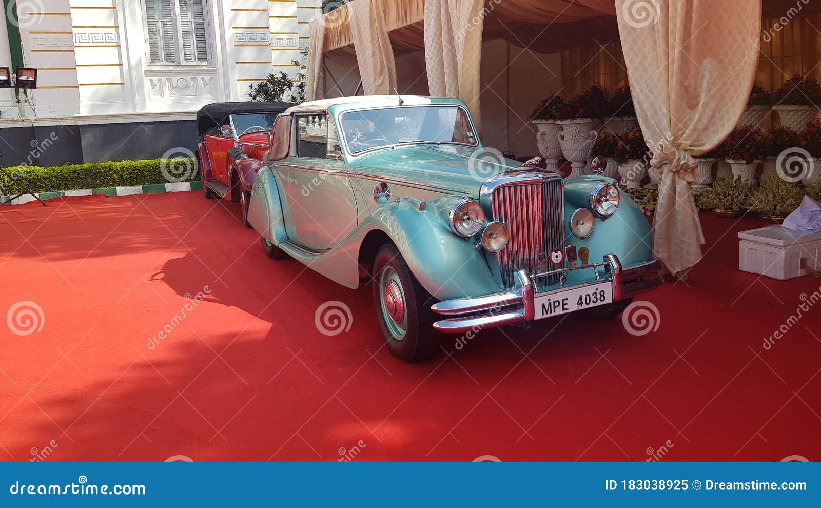 Light blue classic car editorial image. Image of renovation - 183038925