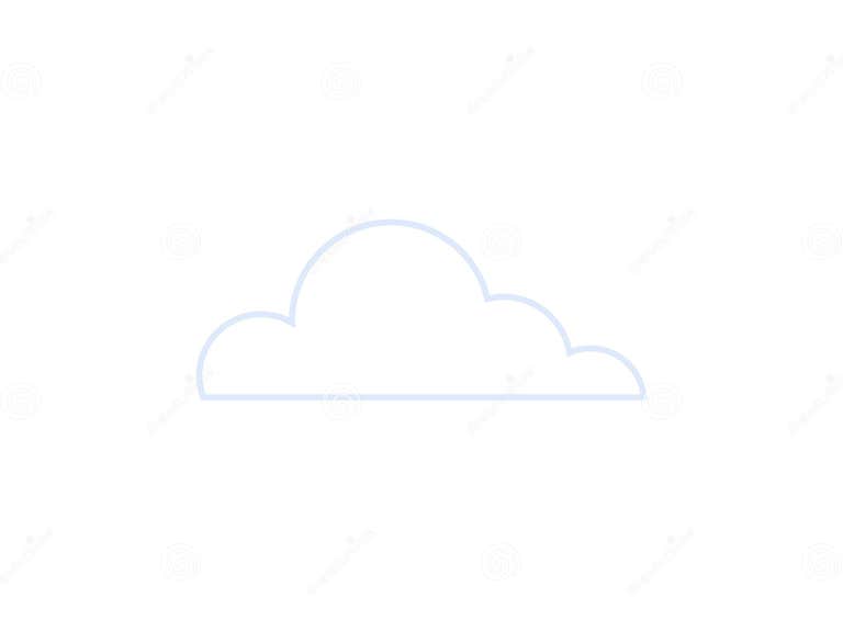 Minimalistic Cloud Icon in Light Blue, Representing Cloud Computing and ...