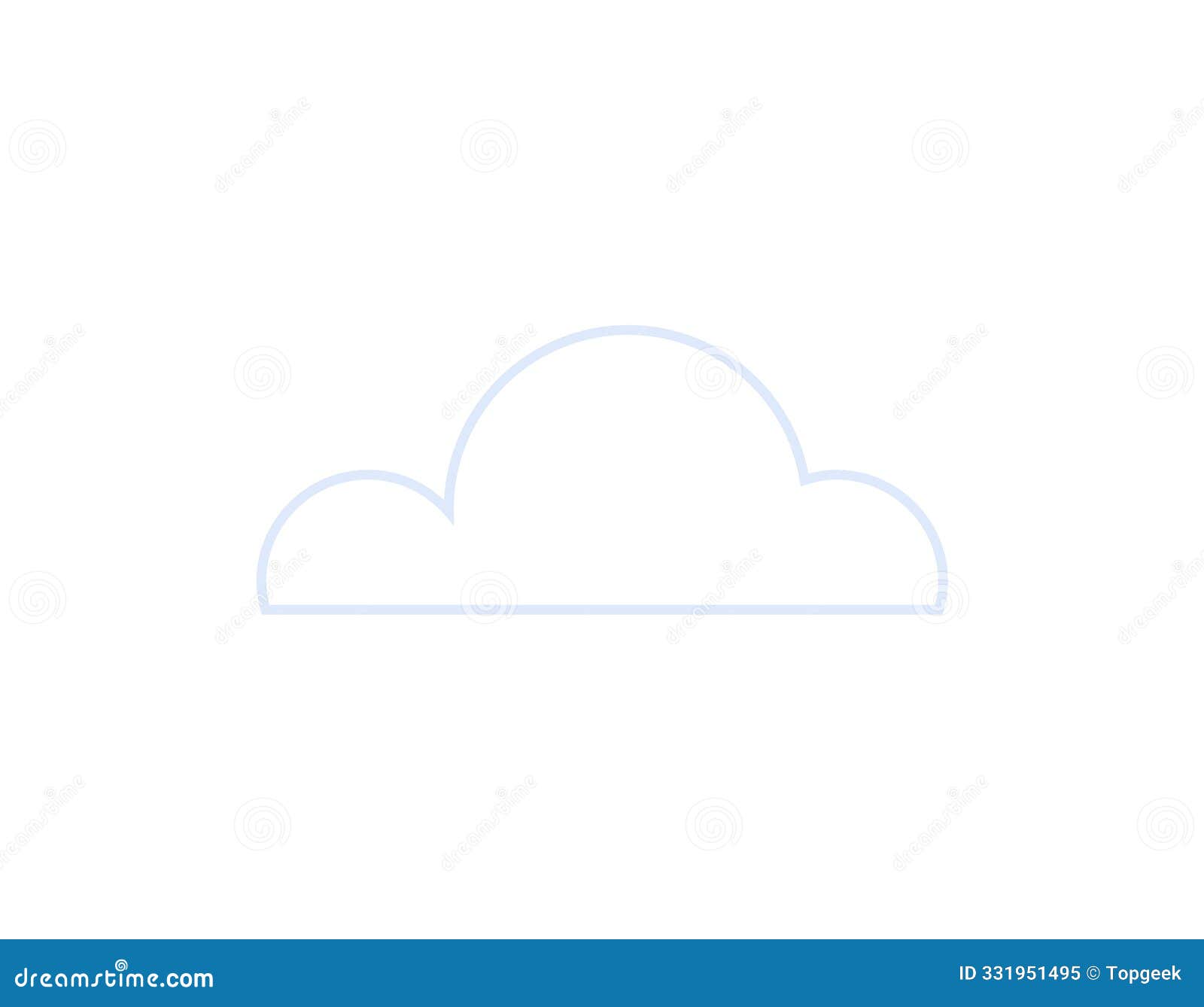 Light Blue Cloud Icon, Representing Cloud Storage, Computing, and ...
