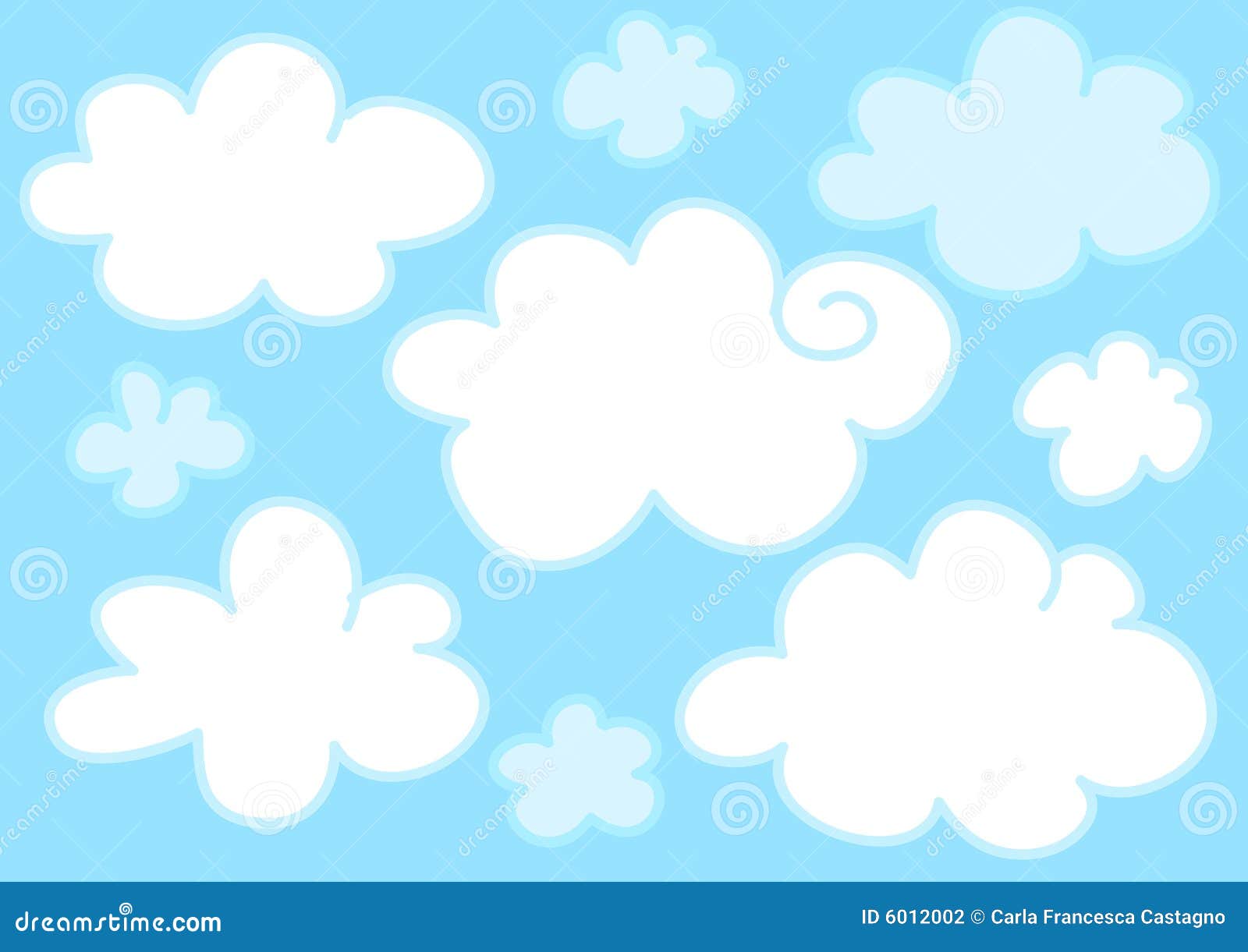 Light blue clouds stock vector. Illustration of artistic - 6012002