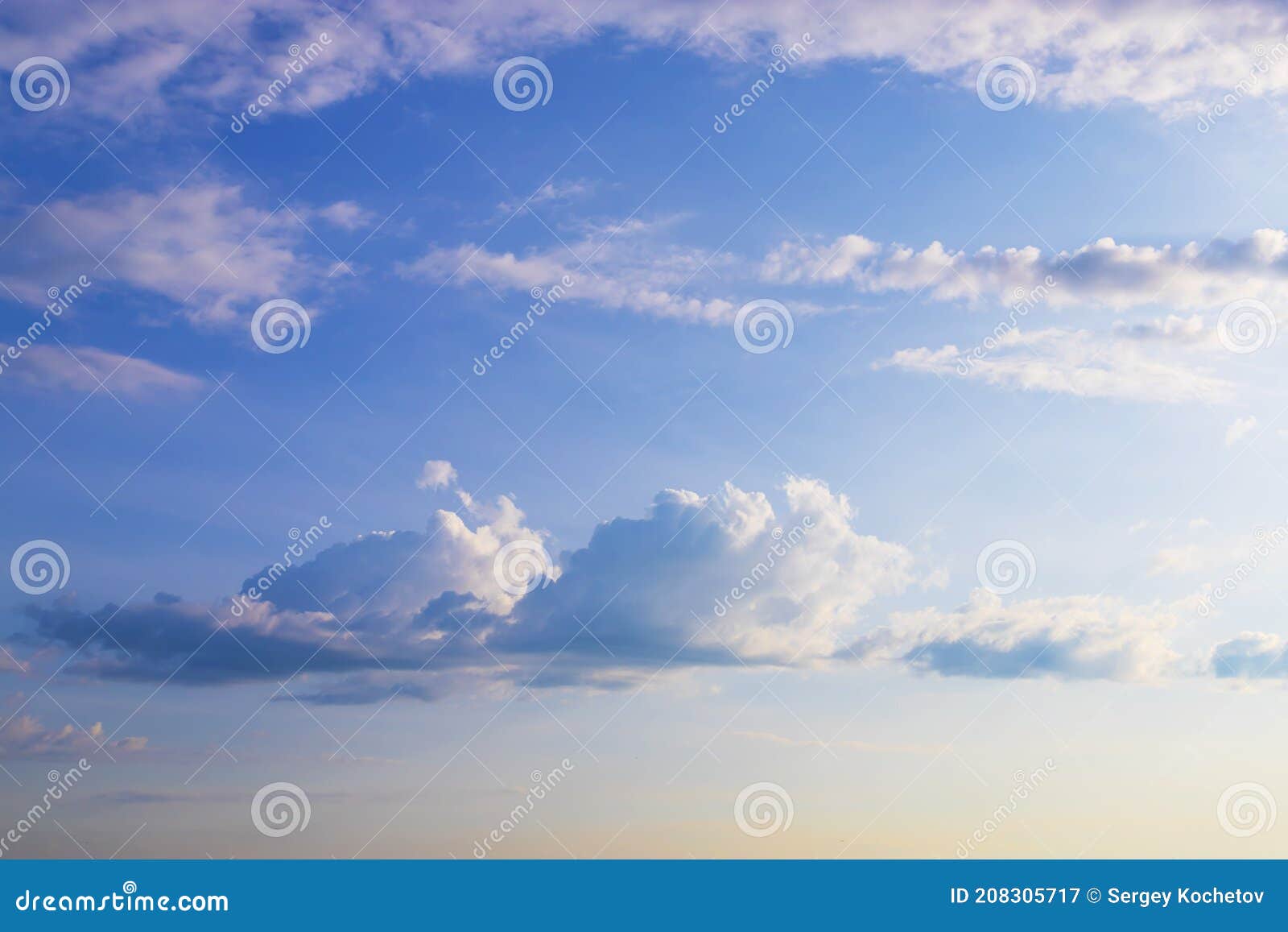 Light Blue Clouds on the Blue Sky. Stock Image - Image of nature, ozone ...