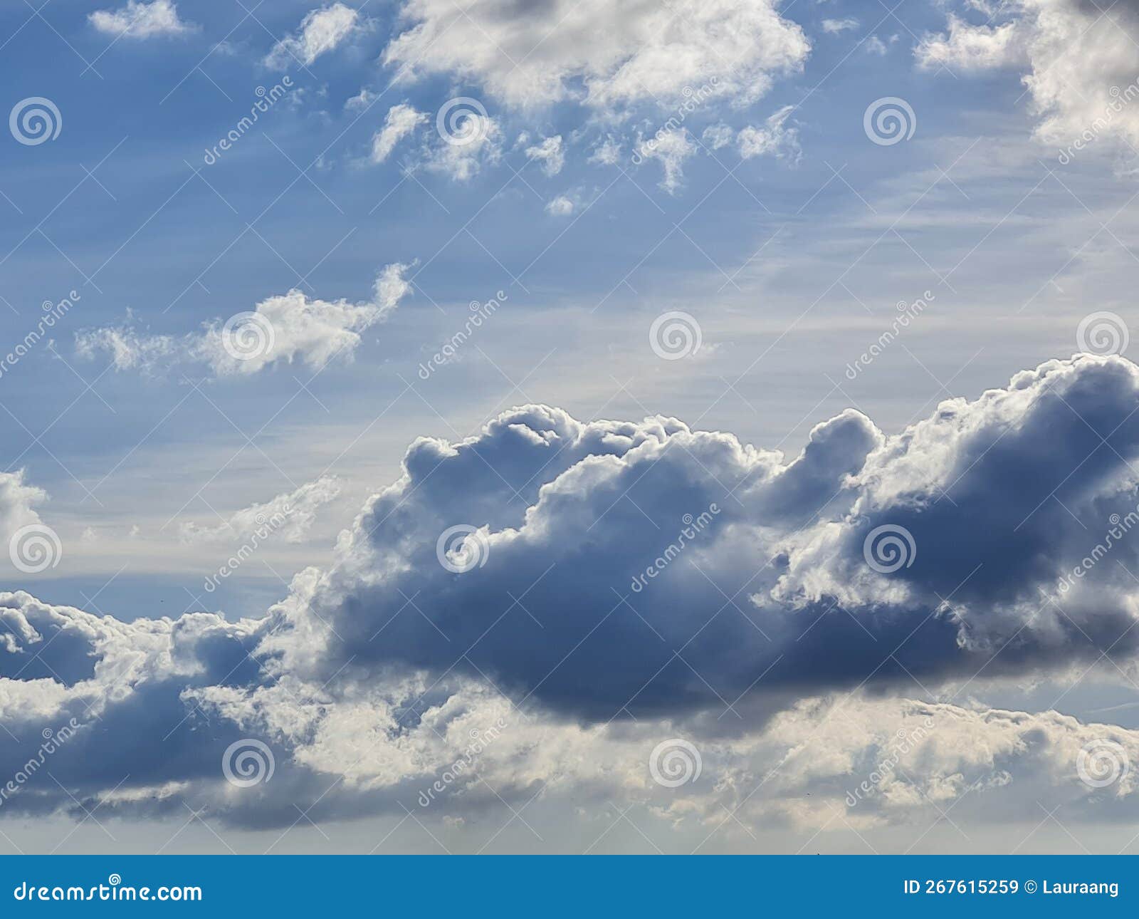 Light blue clouds in sky stock image. Image of heaven - 267615259