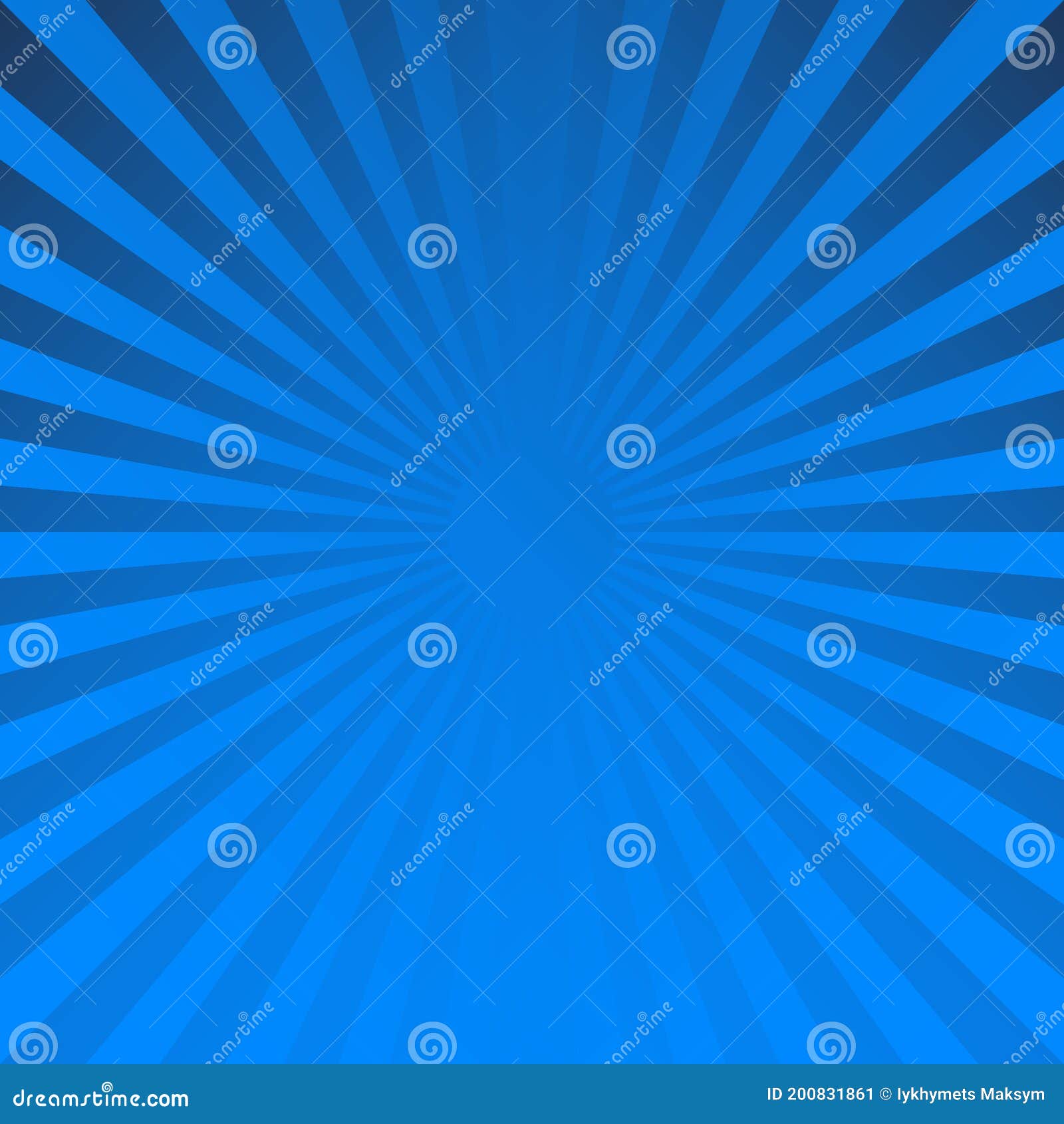 Light Blue Color Burst Background Sun Rays Stock Vector Illustration
