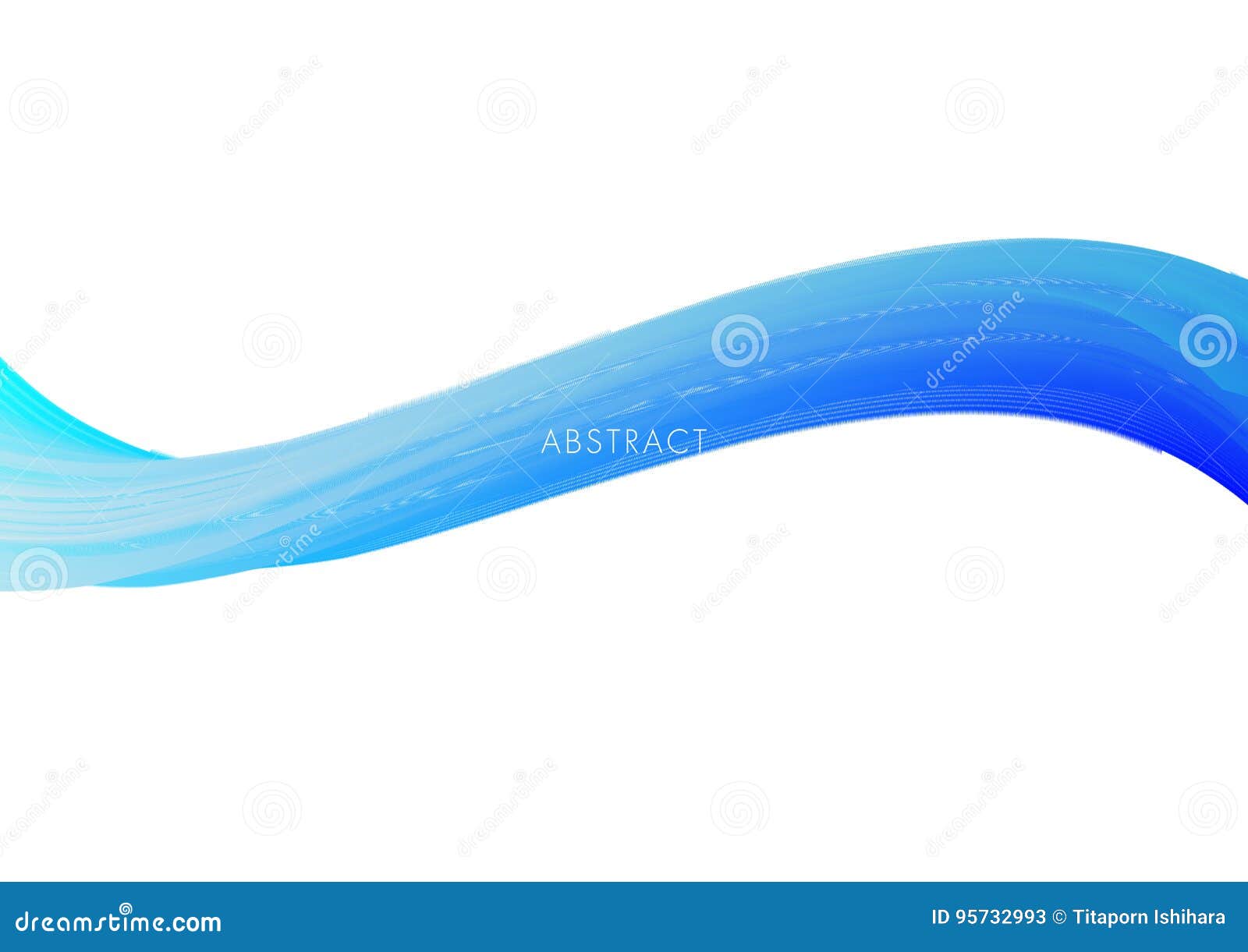 Light Blue Color Long Wave Abstract Background Vector Stock Vector ...