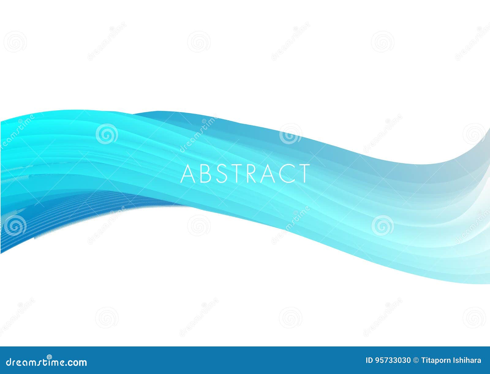 Light Blue Color Long Wave Abstract Background Vector Stock Vector ...