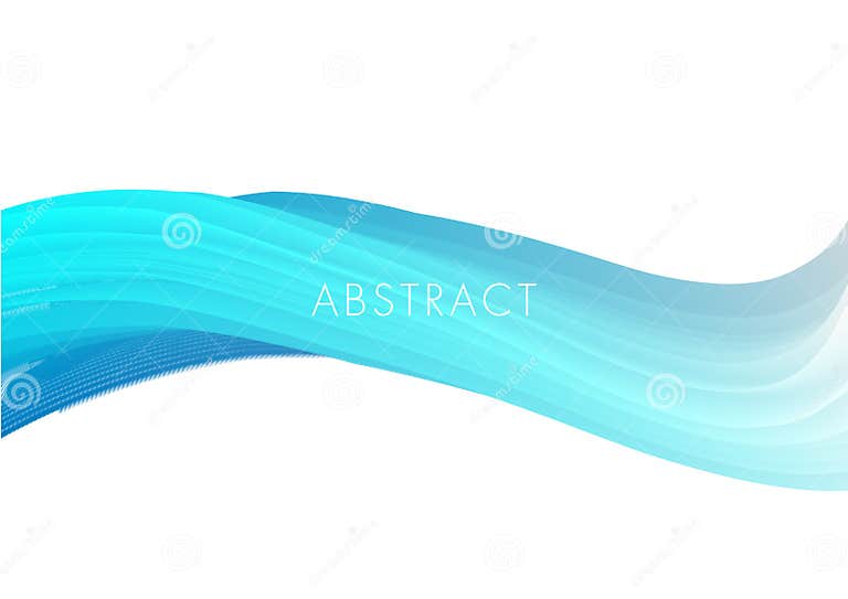 Light Blue Color Long Wave Abstract Background Vector Stock Vector ...