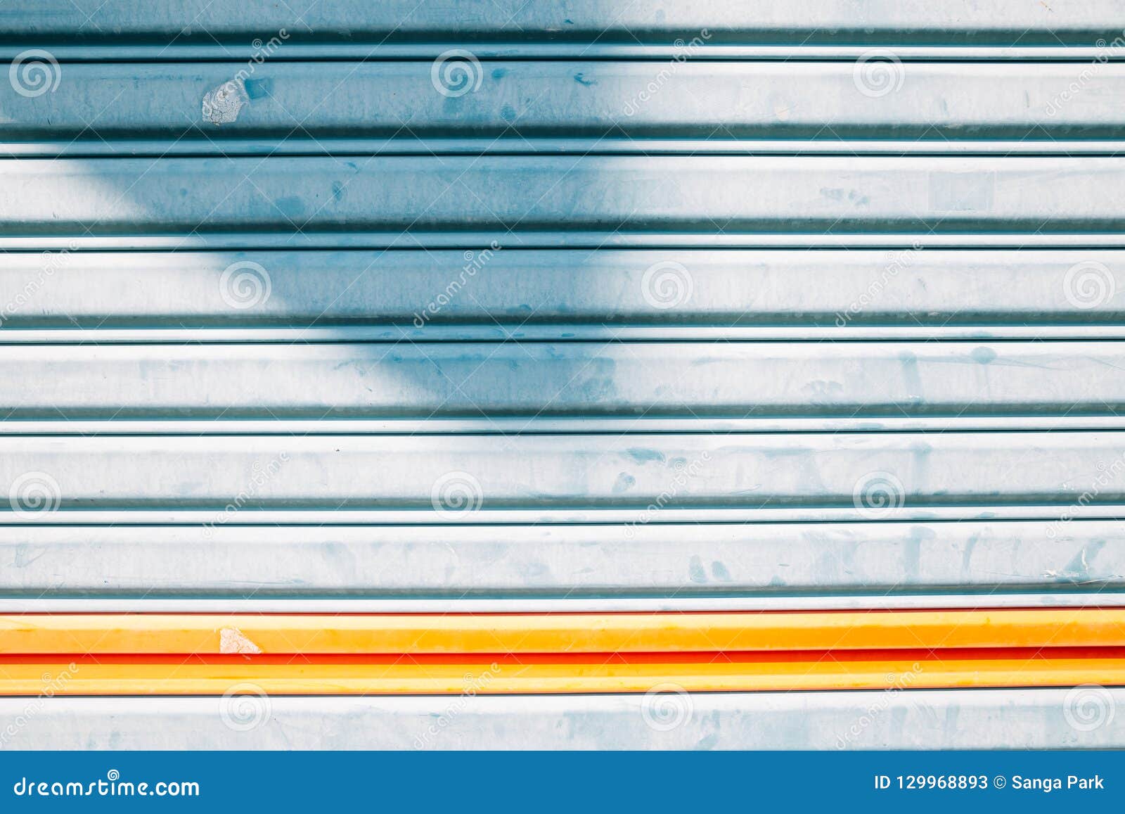 Light Blue Color Metal Shutter Door Stock Image - Image of material ...