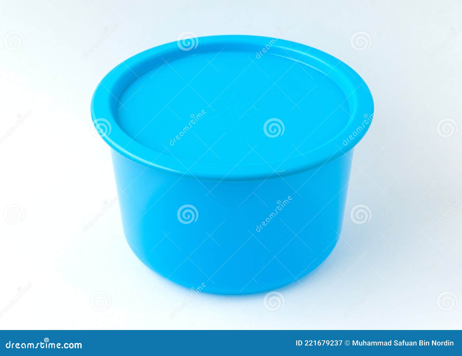 Light Blue Color Plastic Container Isolated on White Background Stock ...