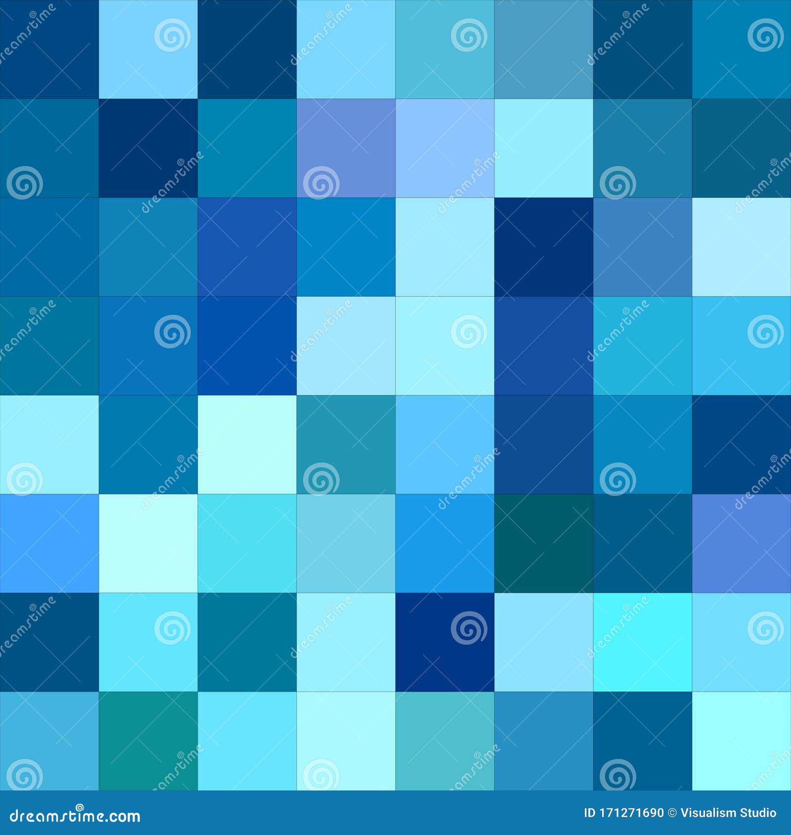 Light Blue Color Square Mosaic Texture in Rectangular Style and ...