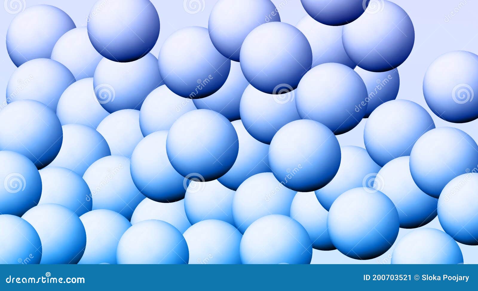Light Blue Colored Bouncy and Soft 3d Balls Design,4 Stock Illustration ...