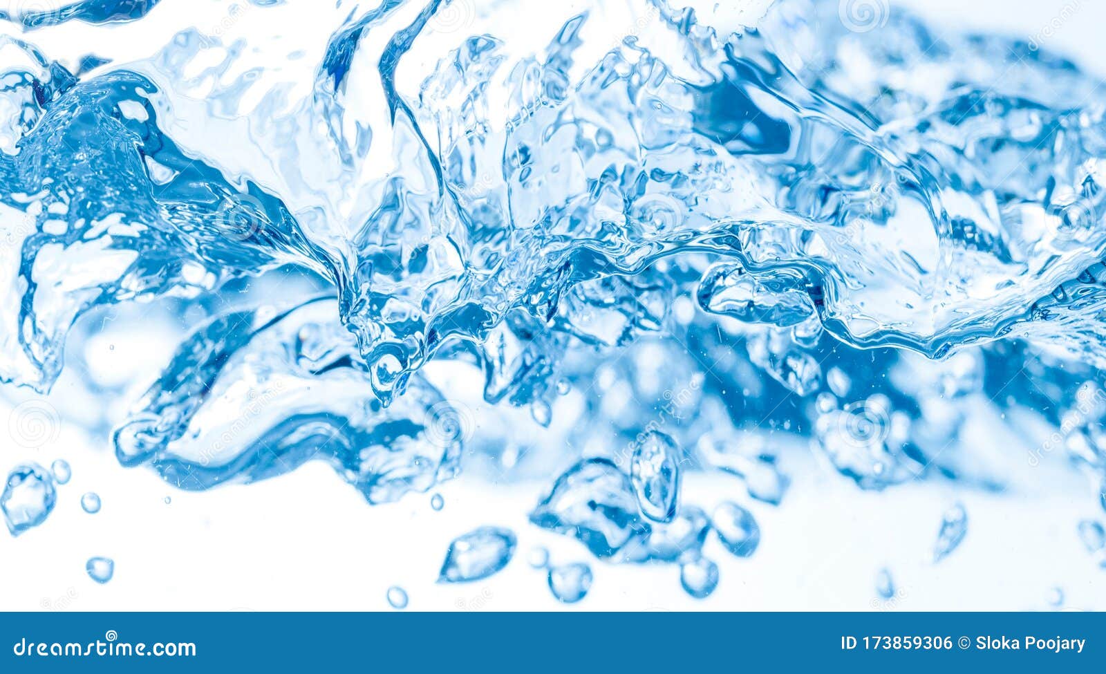 Light Blue Colored Liquid Splash Effect on Plain White Background 5 ...