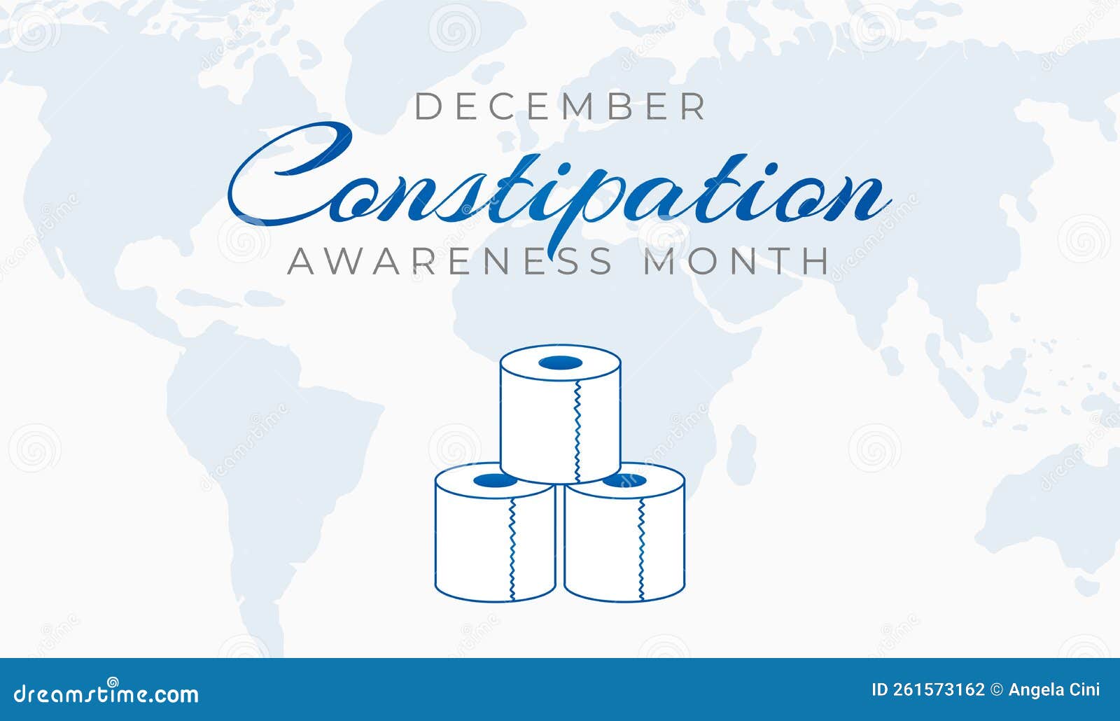 Light Blue Constipation Awareness Month Background Illustration Stock ...
