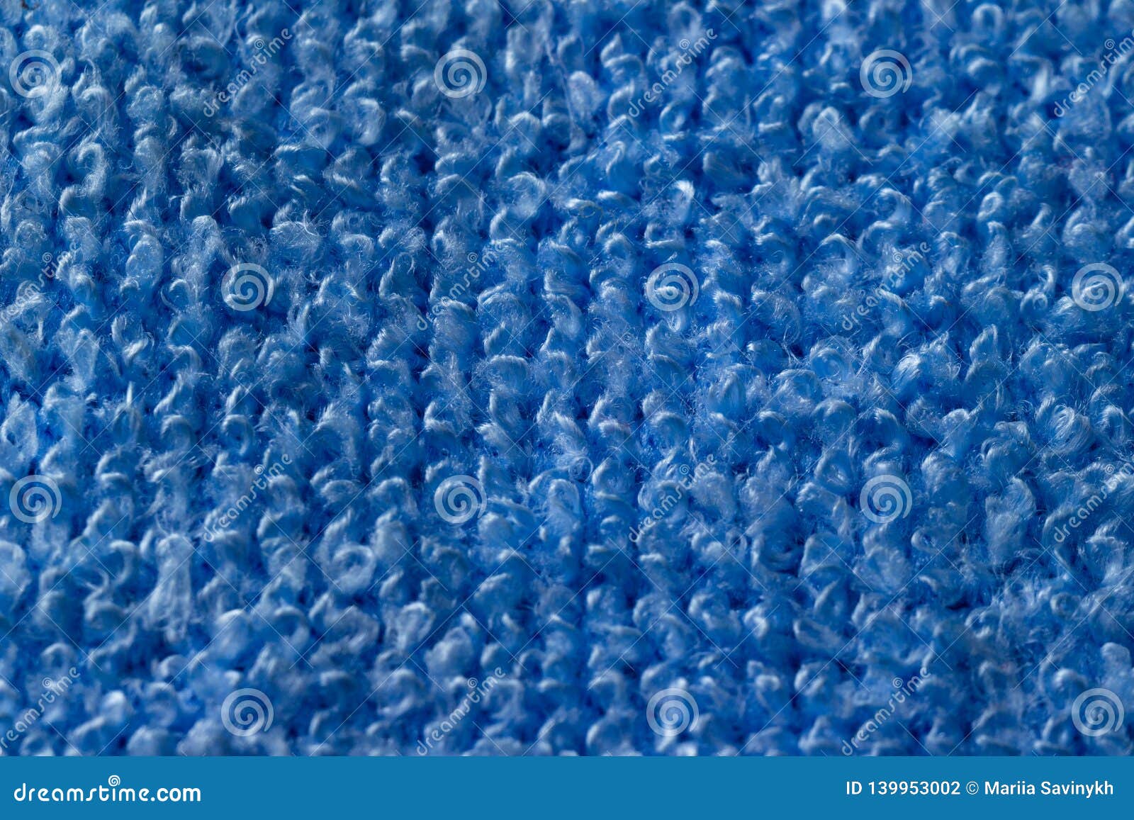 Light Blue Cotton Knitted Fabric Texture Background Stock Photo - Image ...