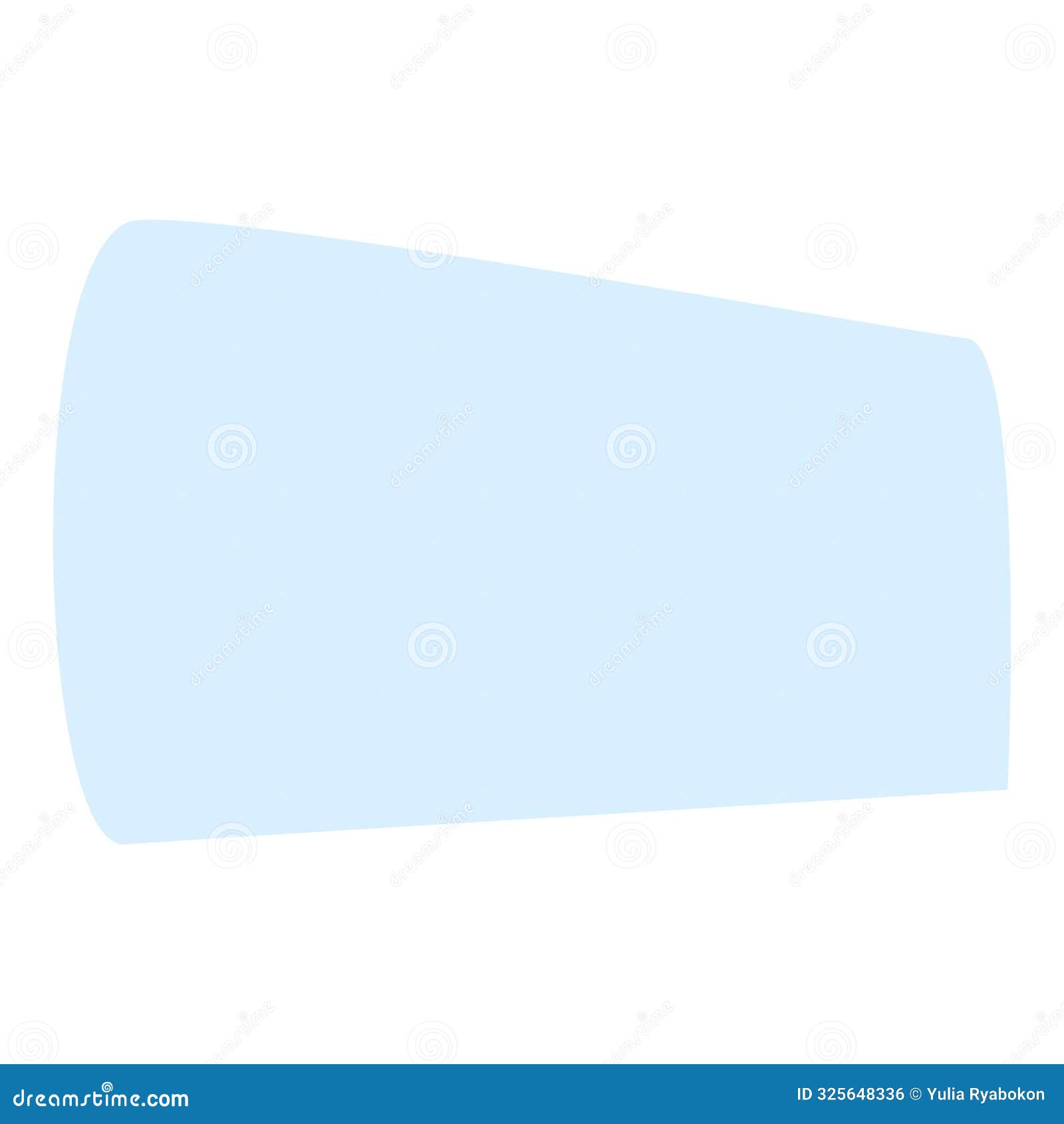 Light Blue Cylinder Shape Floating on a White Background Stock Vector ...