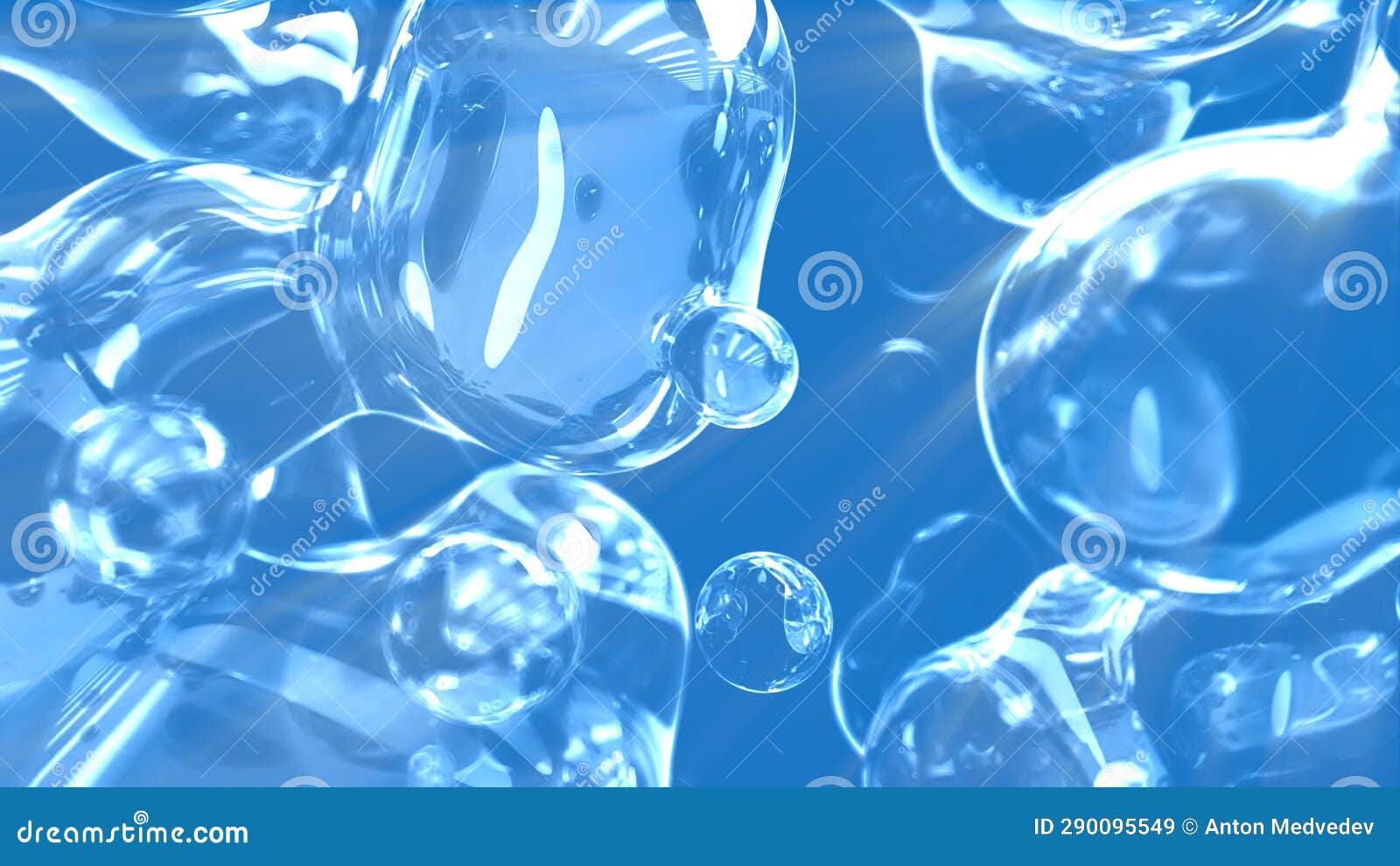 Light Blue Smooth Mild Liquid Bg - Abstract 3D Rendering Stock ...