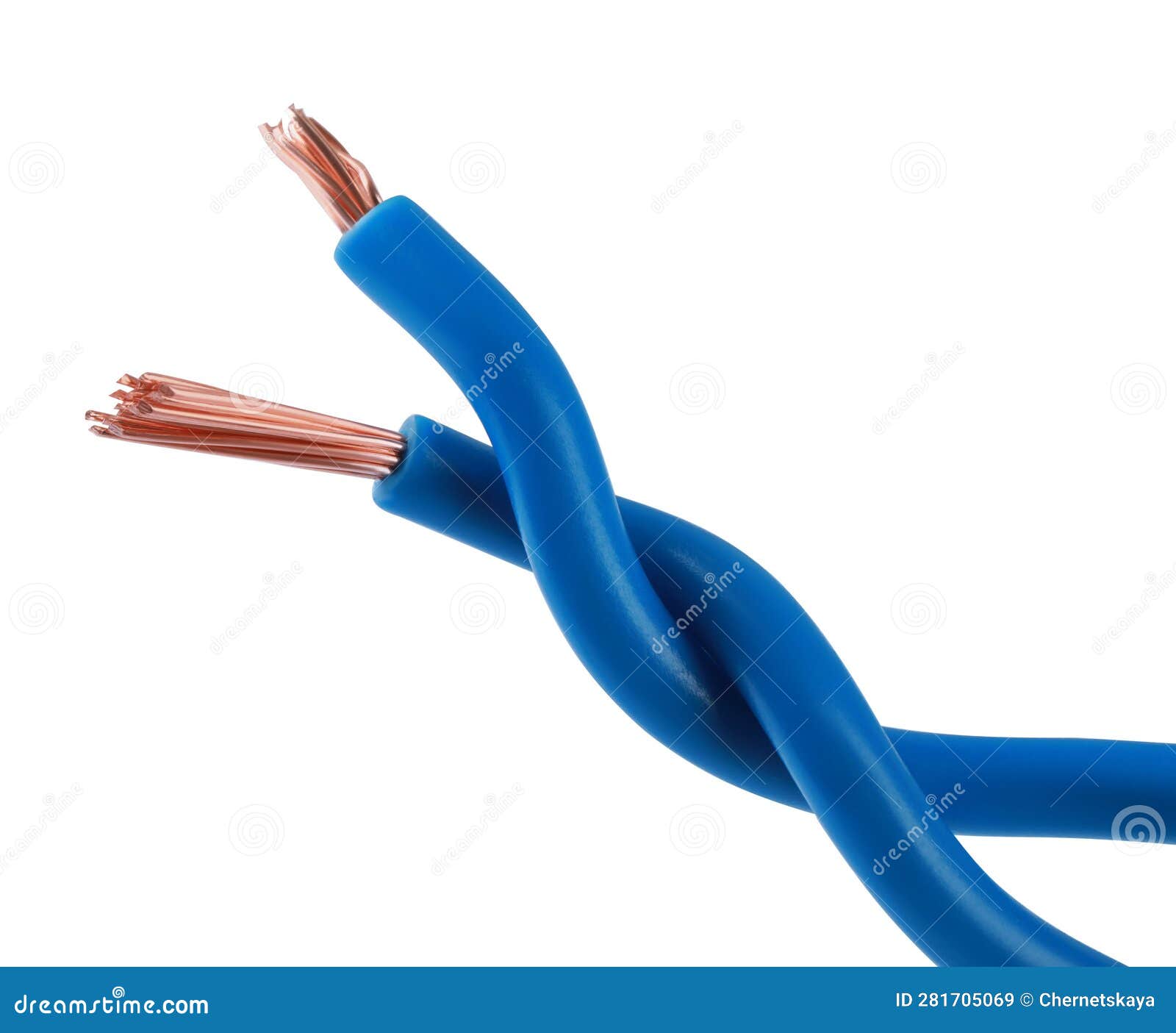 Light Blue Electrical Wires on White Background Stock Image - Image of ...