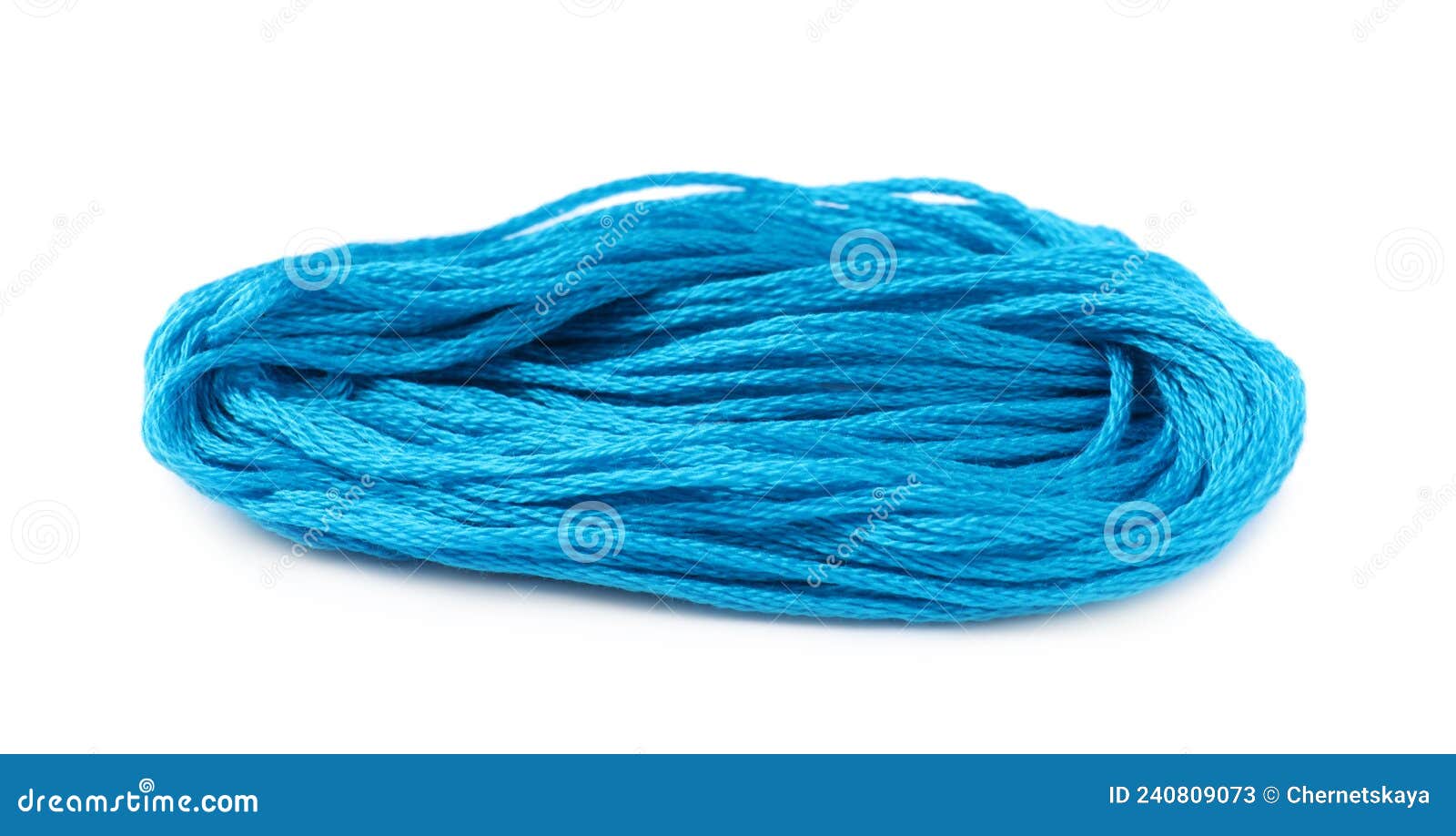 Light Blue Embroidery Thread on White Background Stock Image - Image of ...