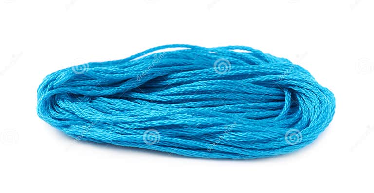 Light Blue Embroidery Thread on White Background Stock Image - Image of ...