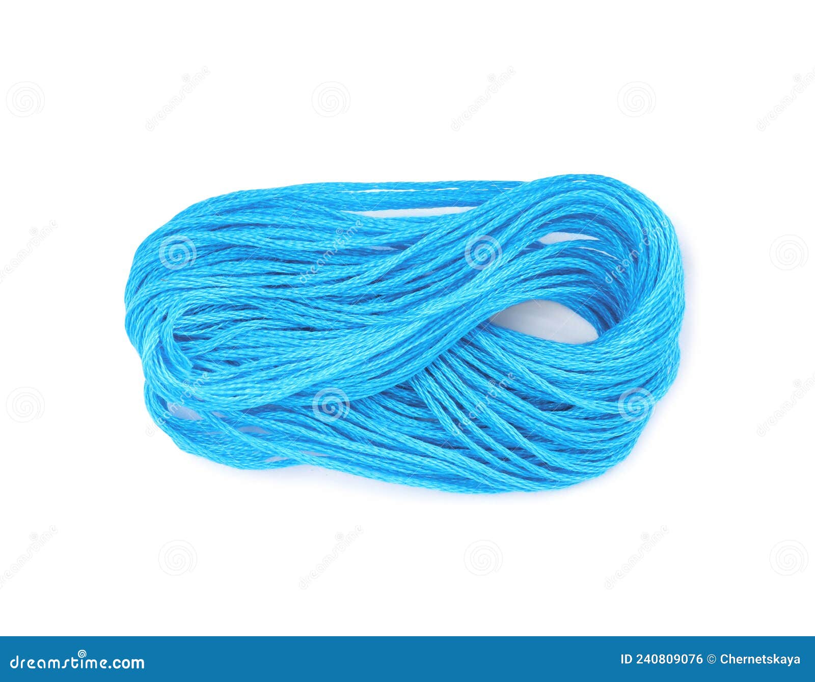 Light Blue Embroidery Thread on White Background Stock Photo - Image of ...