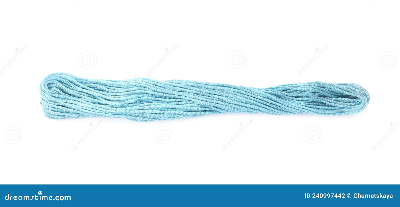 Light Blue Embroidery Thread on White Background Stock Photo - Image of ...
